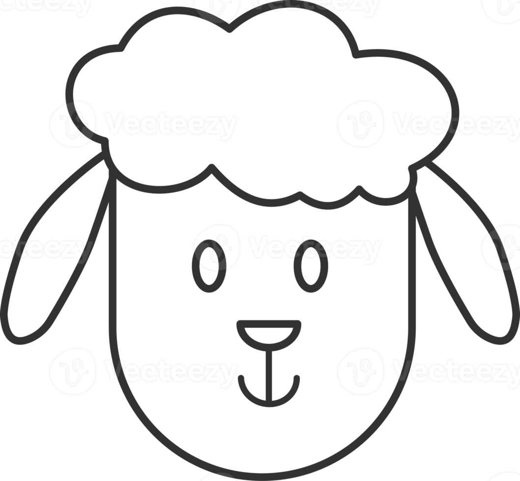 sheep face line, animal cartoon , for coloring. 18726047 PNG sheep face line, animal cartoon , for coloring. 18726047 PNG