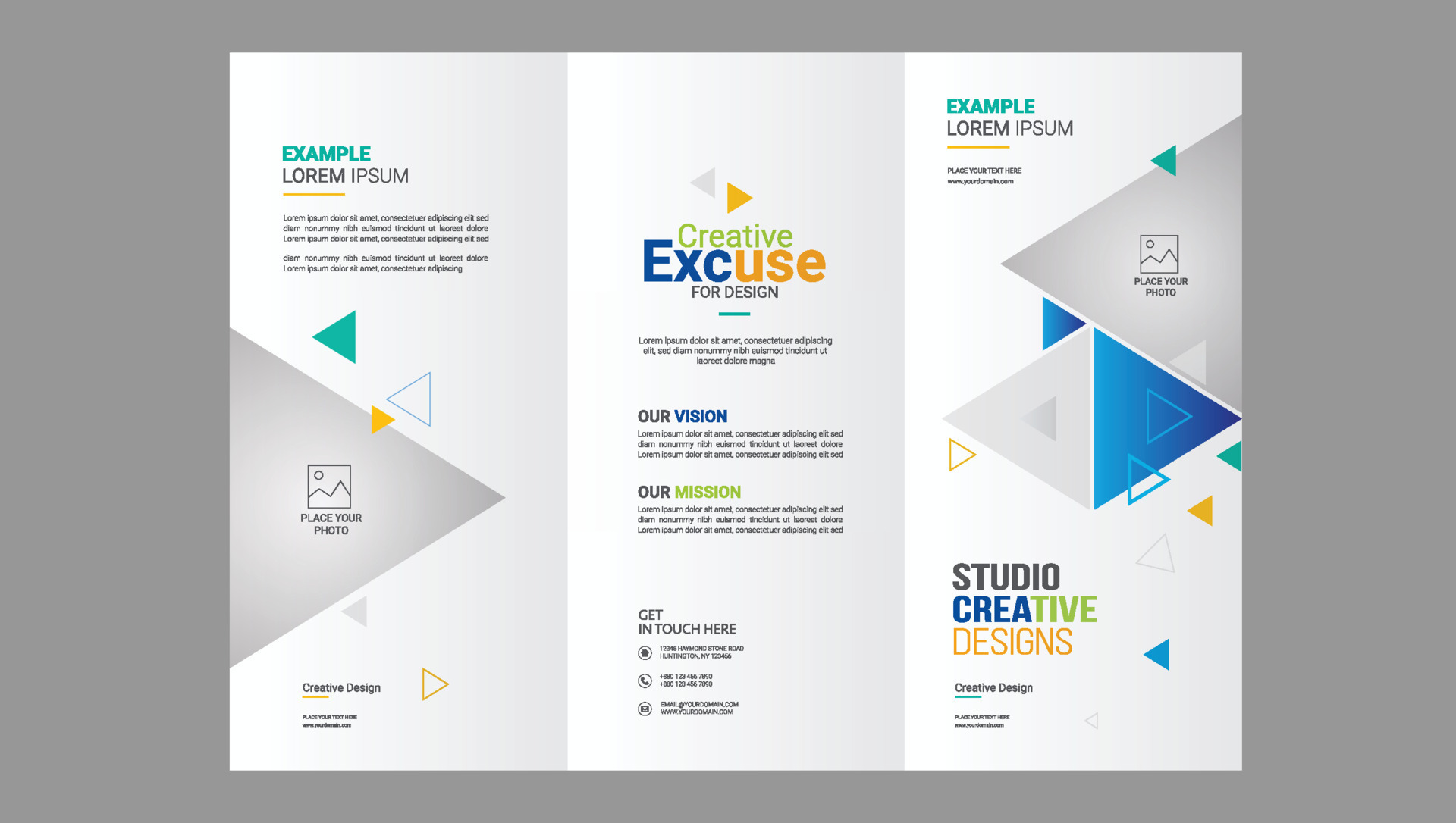 Simple Trifold Brochure Layout 18727131 Vector Art at Vecteezy Simple Trifold Brochure Layout 18727131 Vector Art at Vecteezy