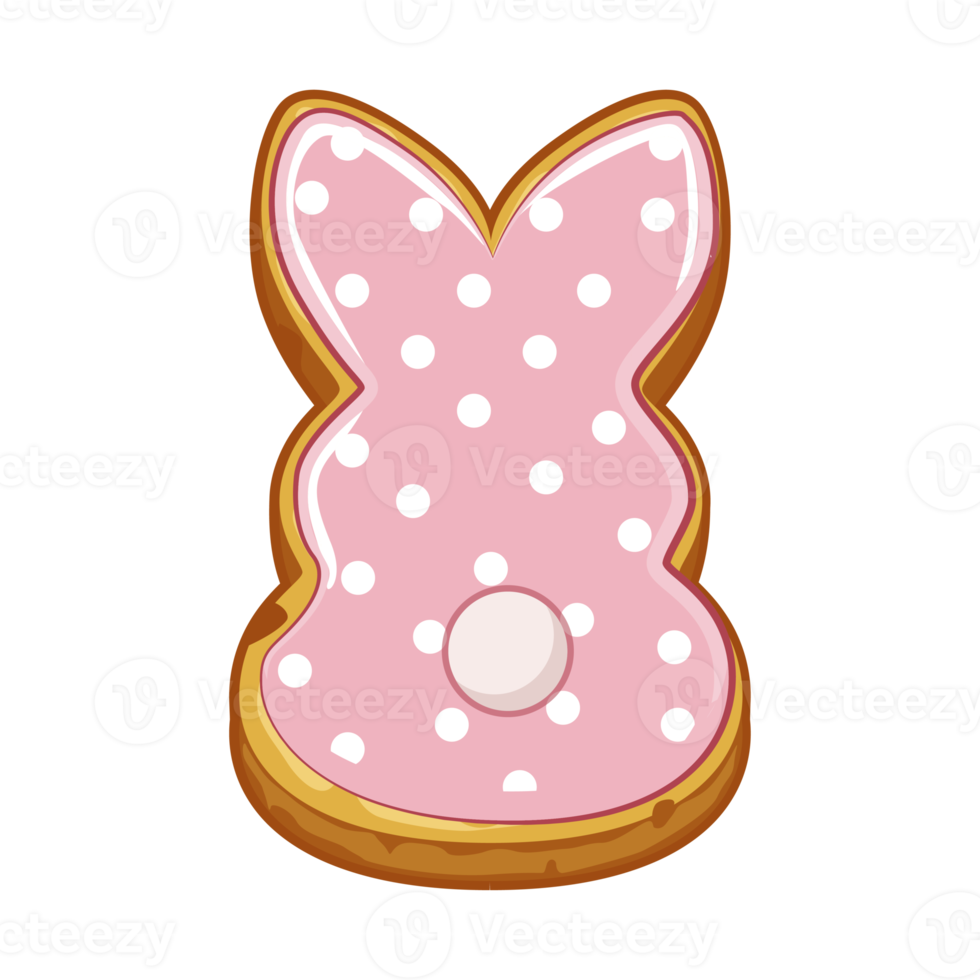 Happy Easter with cute bunnies biscuit cookies. 18734620 PNG