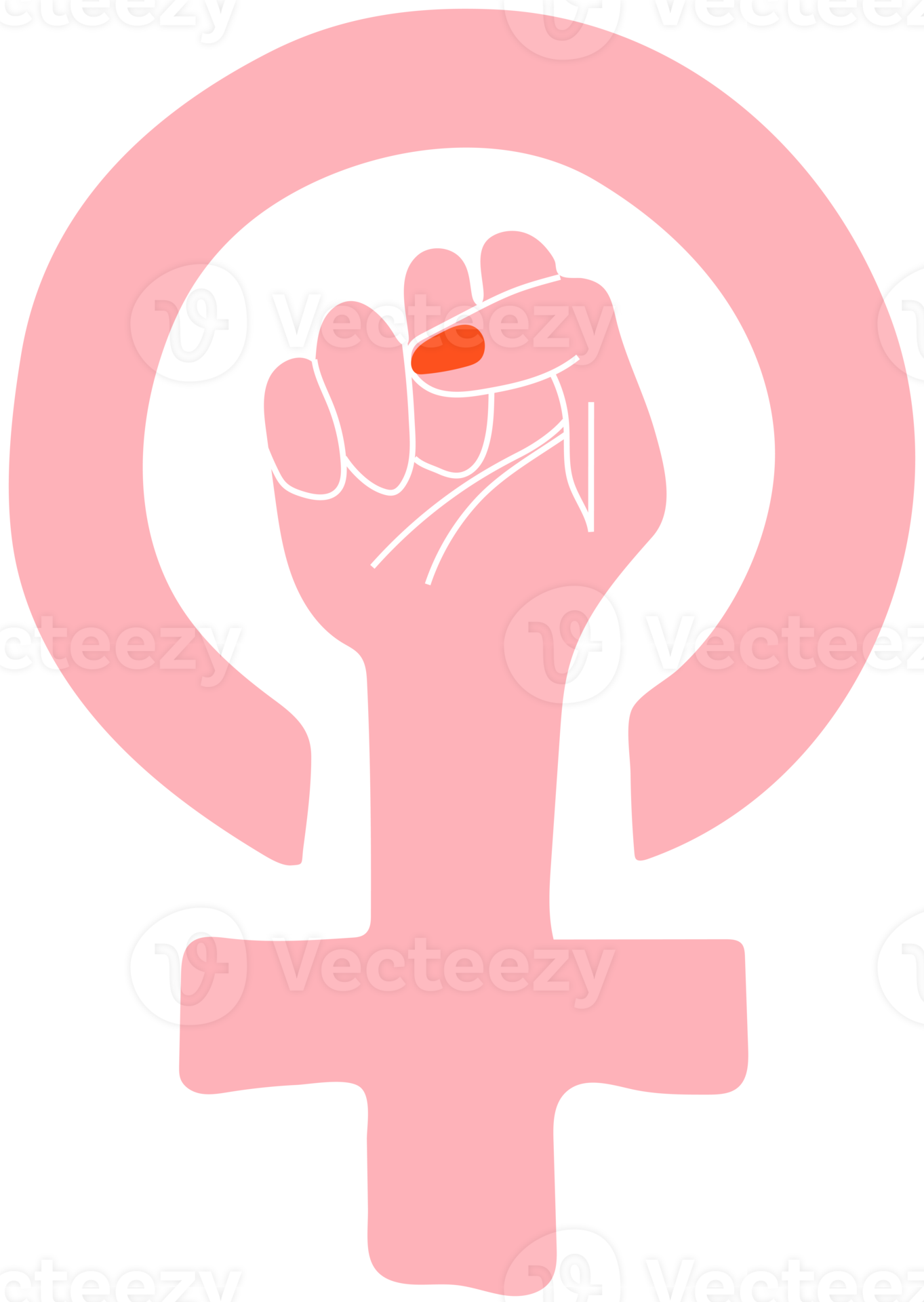Feminism Symbol Girl Power Female Gender Hand Drawn Sketch 18734673 Png