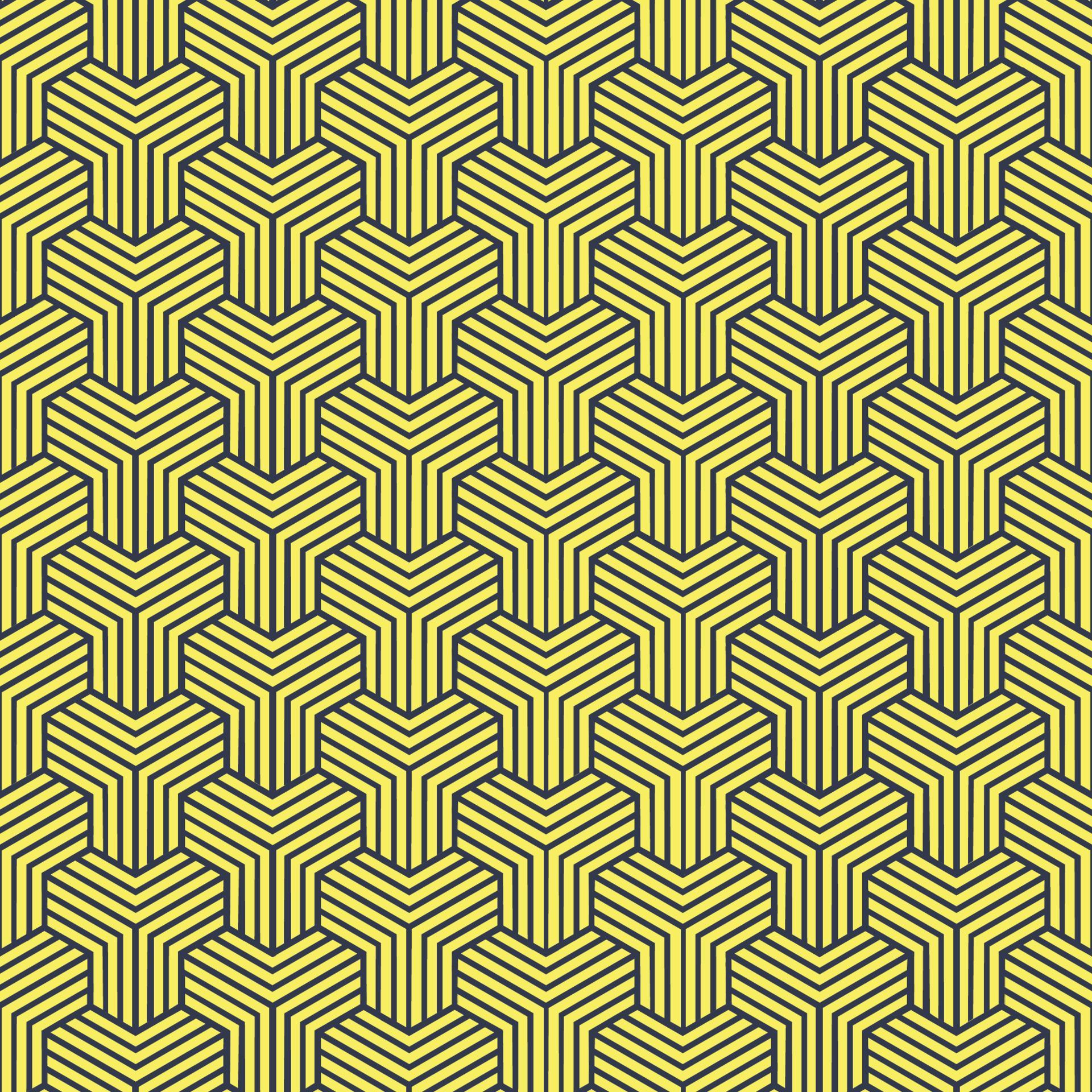 Abstract geometric line seamless pattern yellow background suitable for print cloth and ...