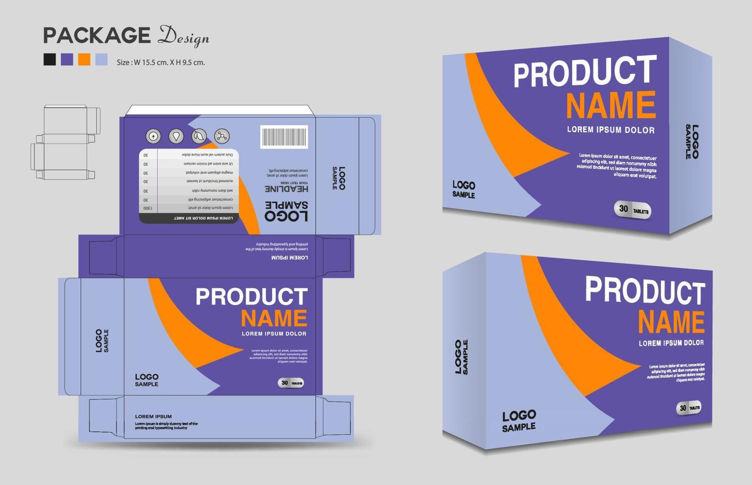 Supplements and Cosmetic box design, Package design template, box ... Supplements and Cosmetic box design, Package design template, box ...