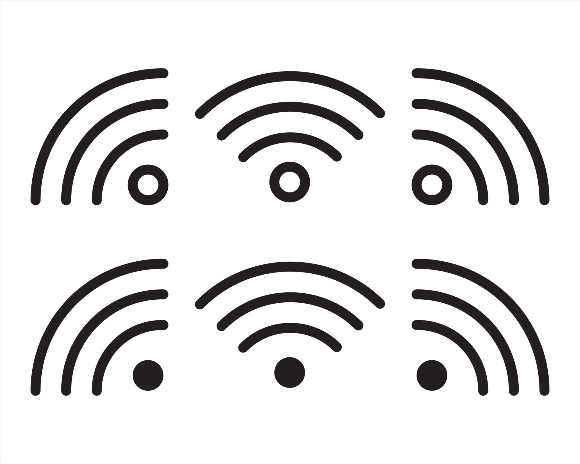 WIFI SIGNAL ICON SET 18736169 Vector Art at Vecteezy WIFI SIGNAL ICON SET 18736169 Vector Art at Vecteezy