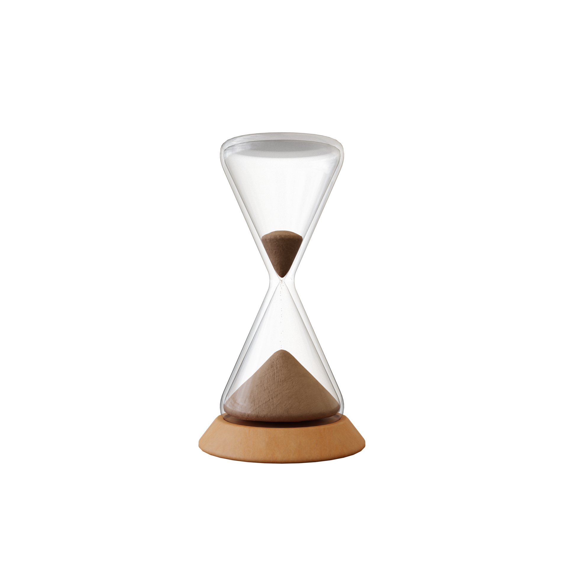 Hourglass With Wooden Platform Isolated 18741567 Png