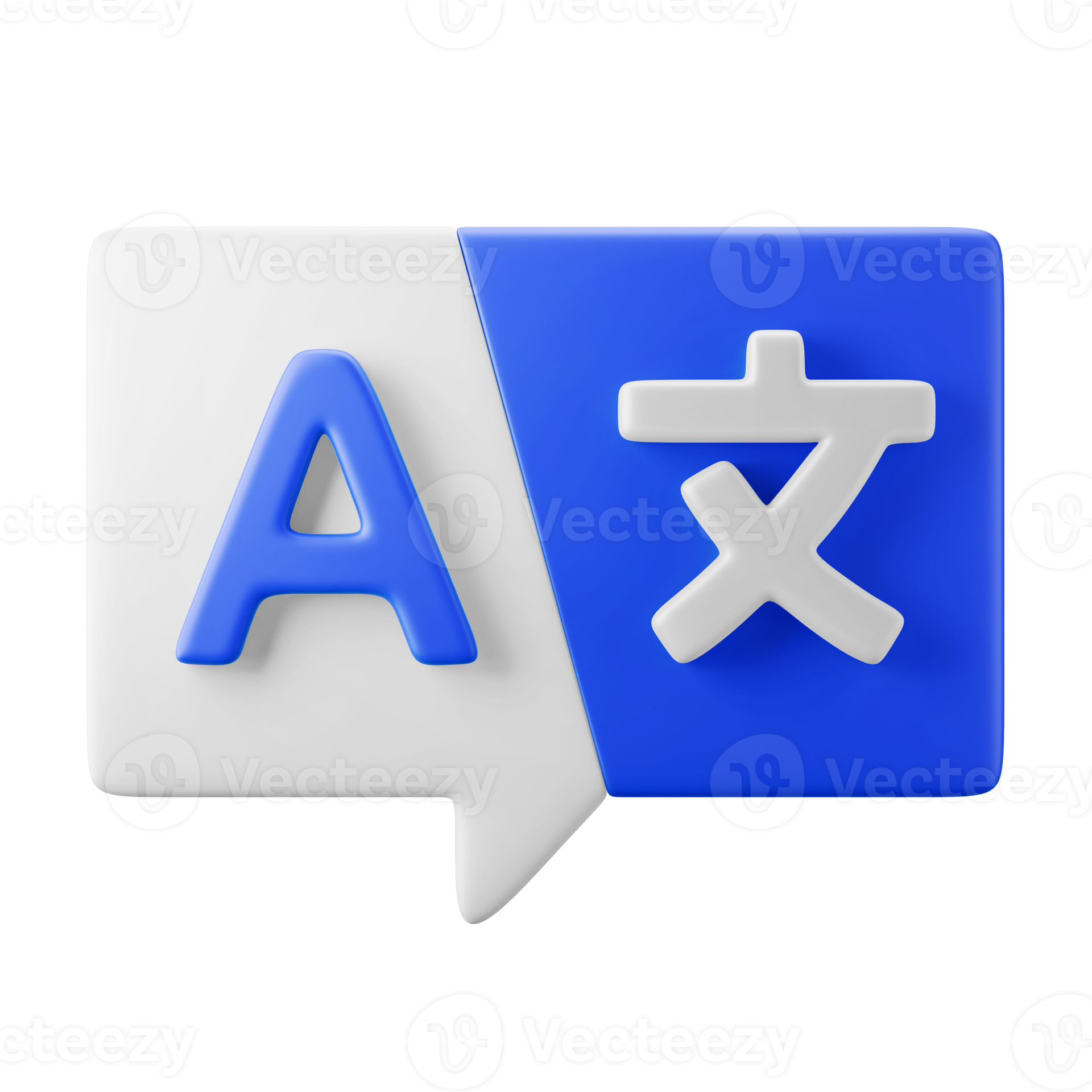 minimal modern language translation app symbol user interface theme 3d ...