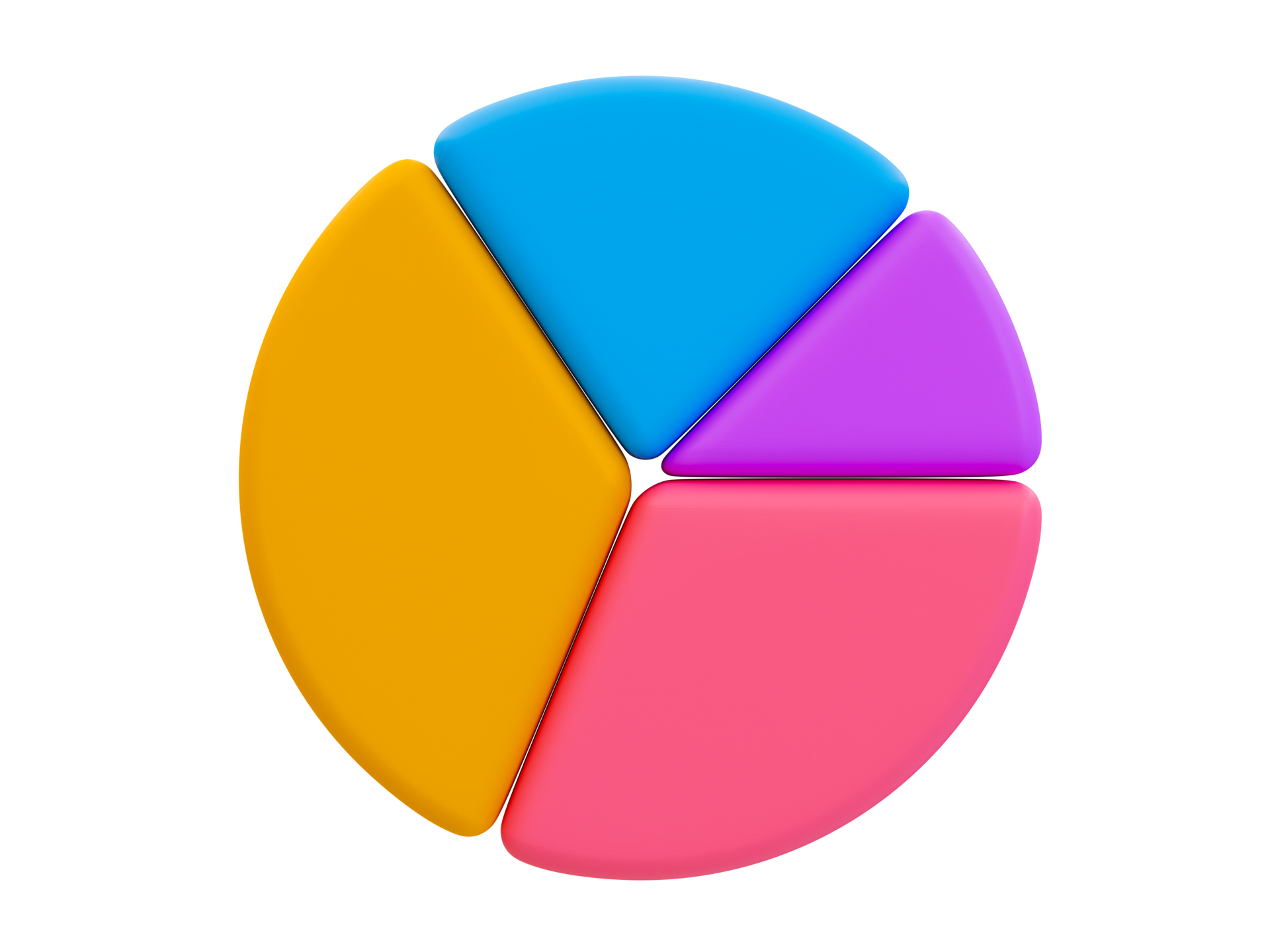 3d minimal front blank pie chart icon. business analysis. marketing ...
