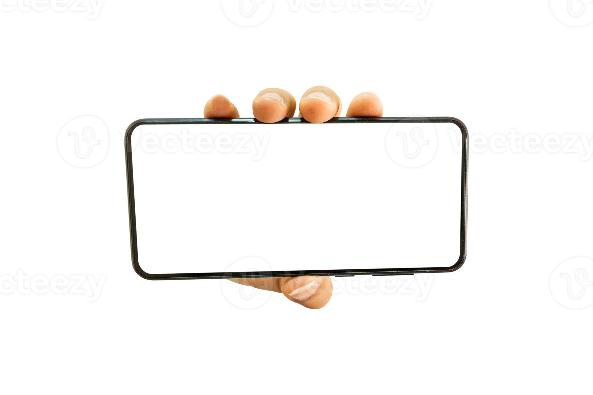 Hands Holding Smartphone Isolated 18742902 Png