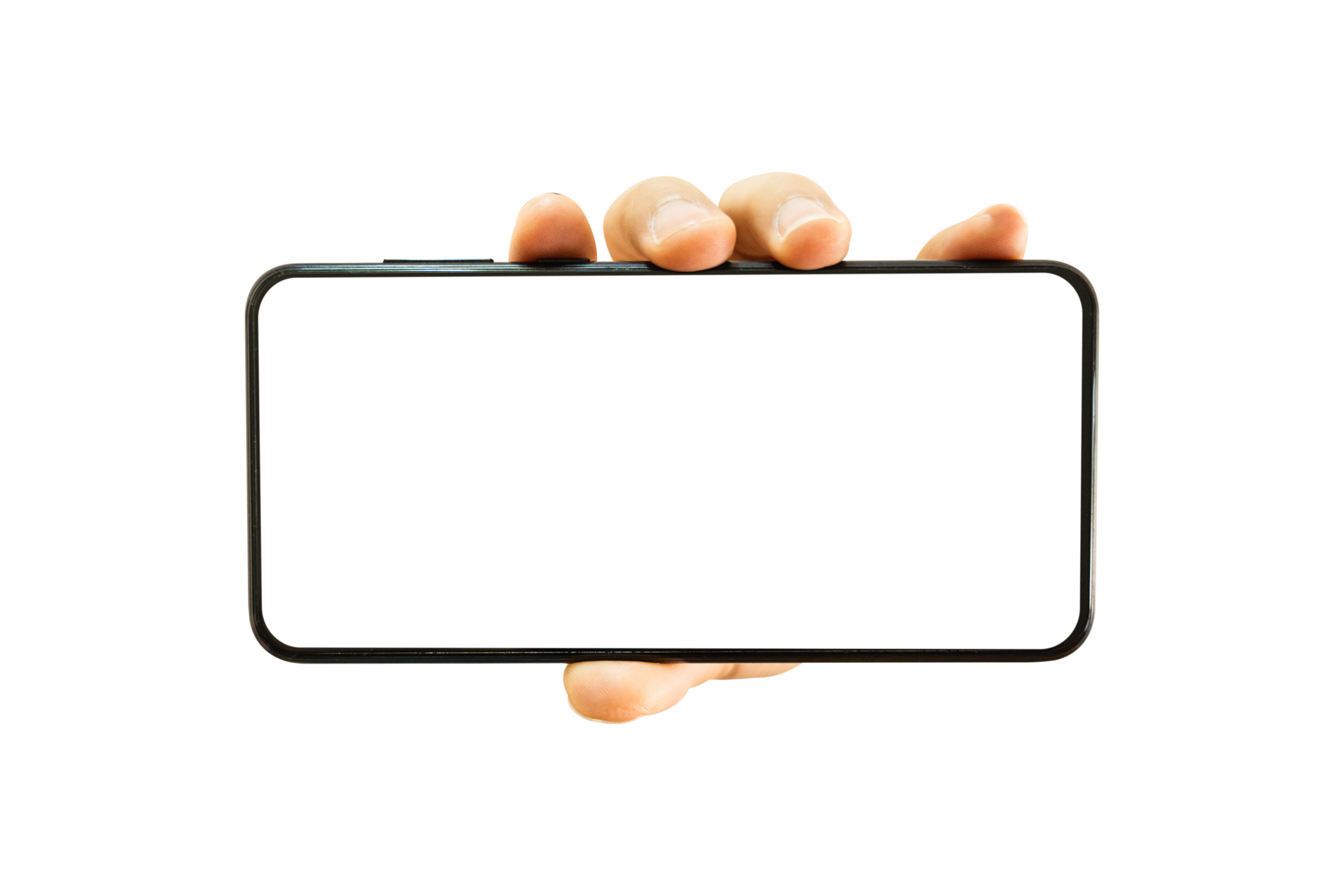 Hands Holding Smartphone Isolated 18742944 Png