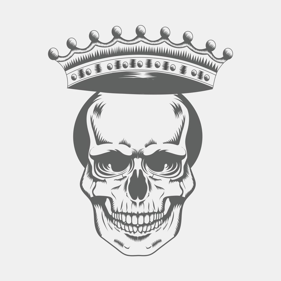 Skull Vintage Style Vector Illustration 18744875 Vector Art At Vecteezy