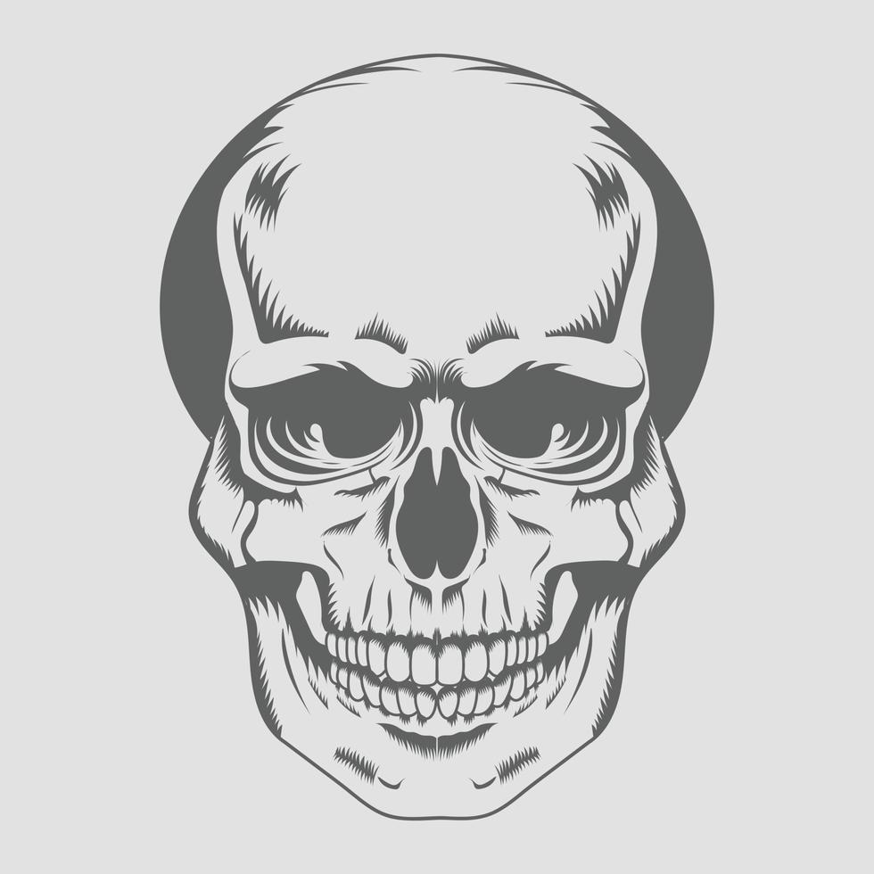 Skull Vintage Style Vector Illustration 18744877 Vector Art At Vecteezy
