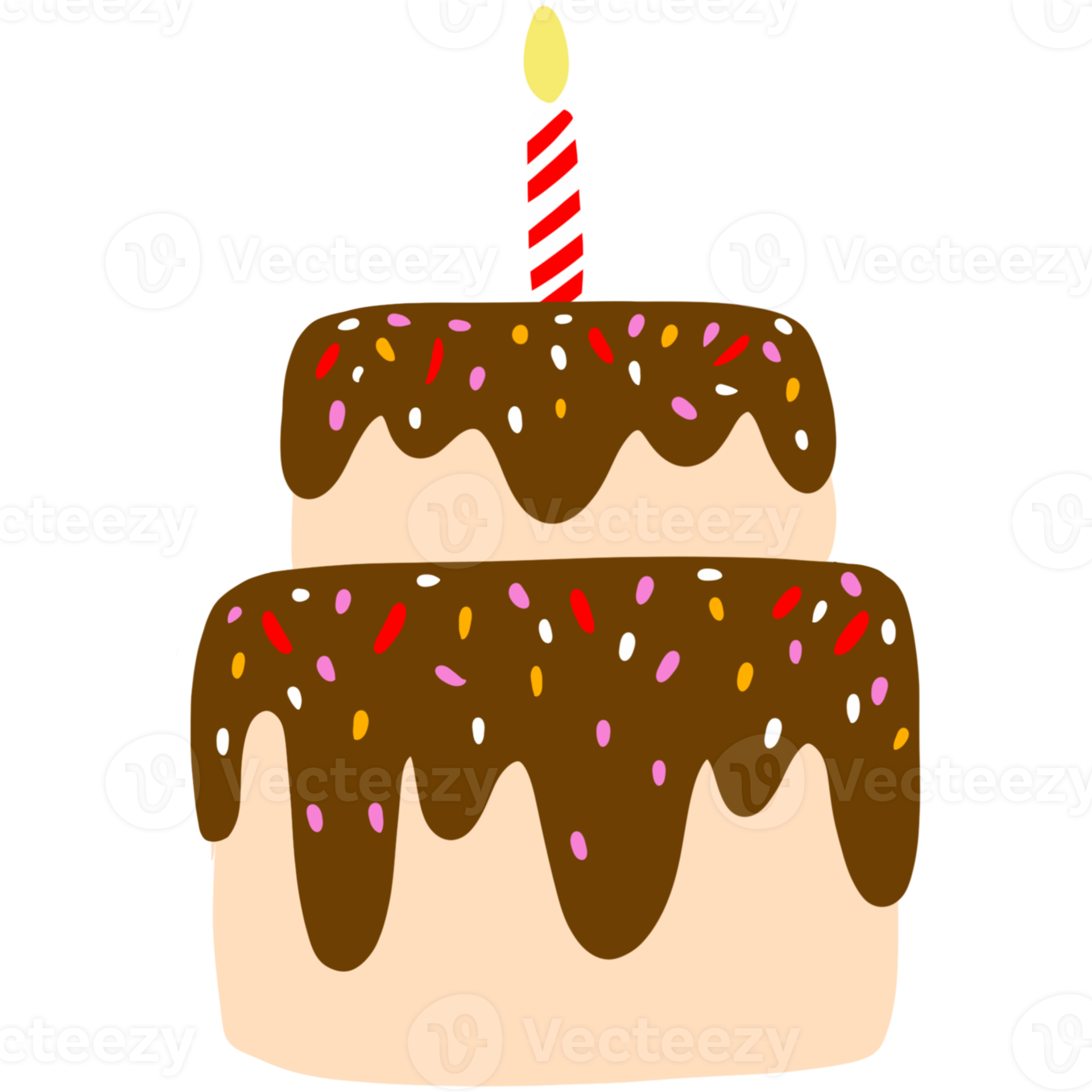 Cartoon cute sweet cake clipart. 18746328 PNG
