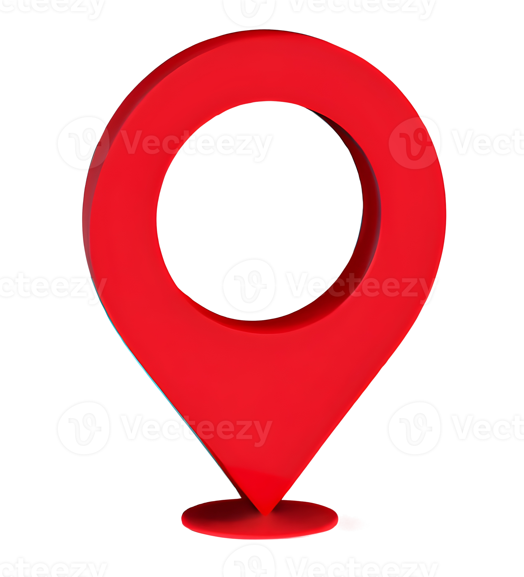 3d red map pointer pin. Generative AI. 18749808 PNG