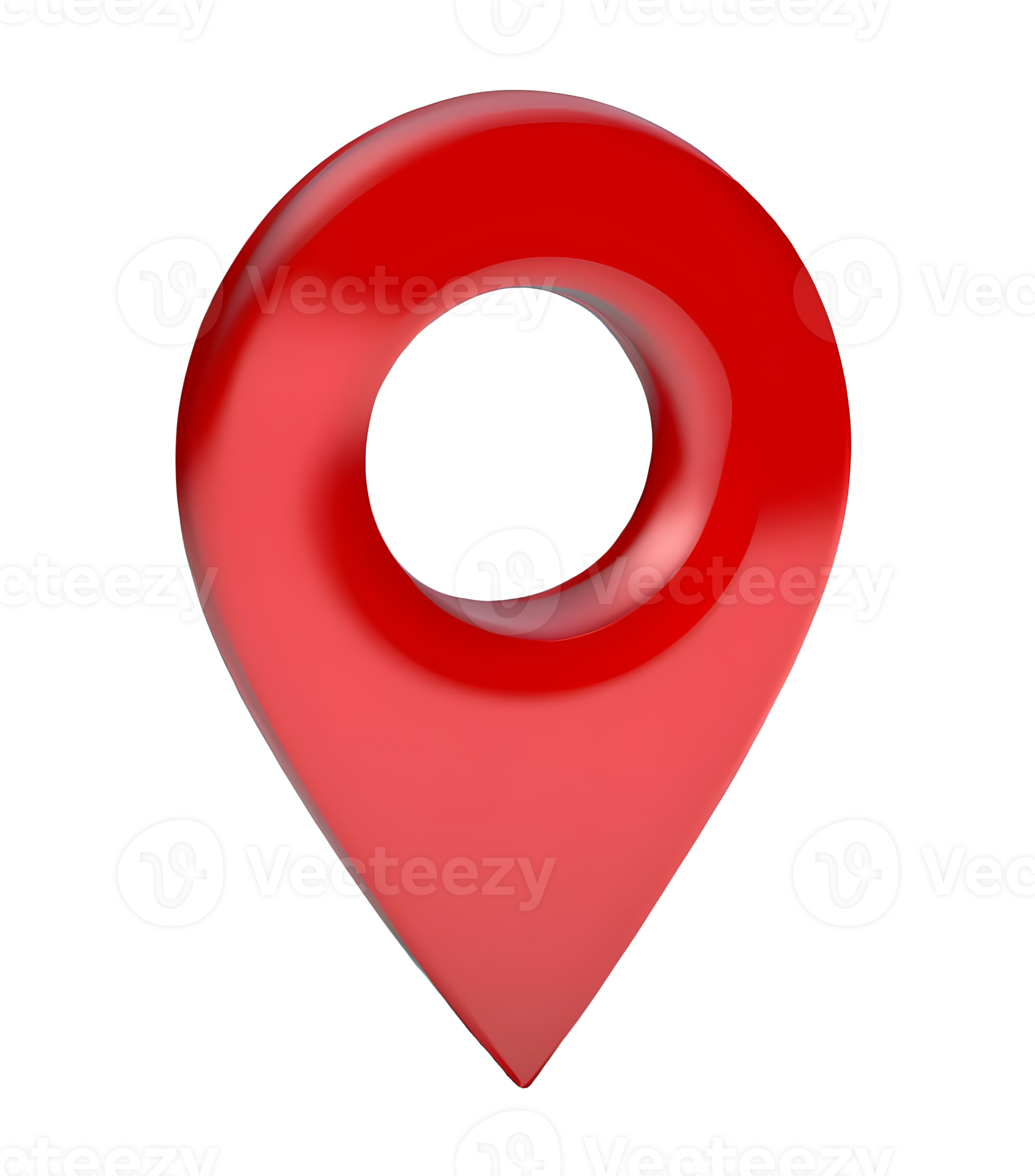 3d red map pointer pin. Generative AI. 18749812 PNG