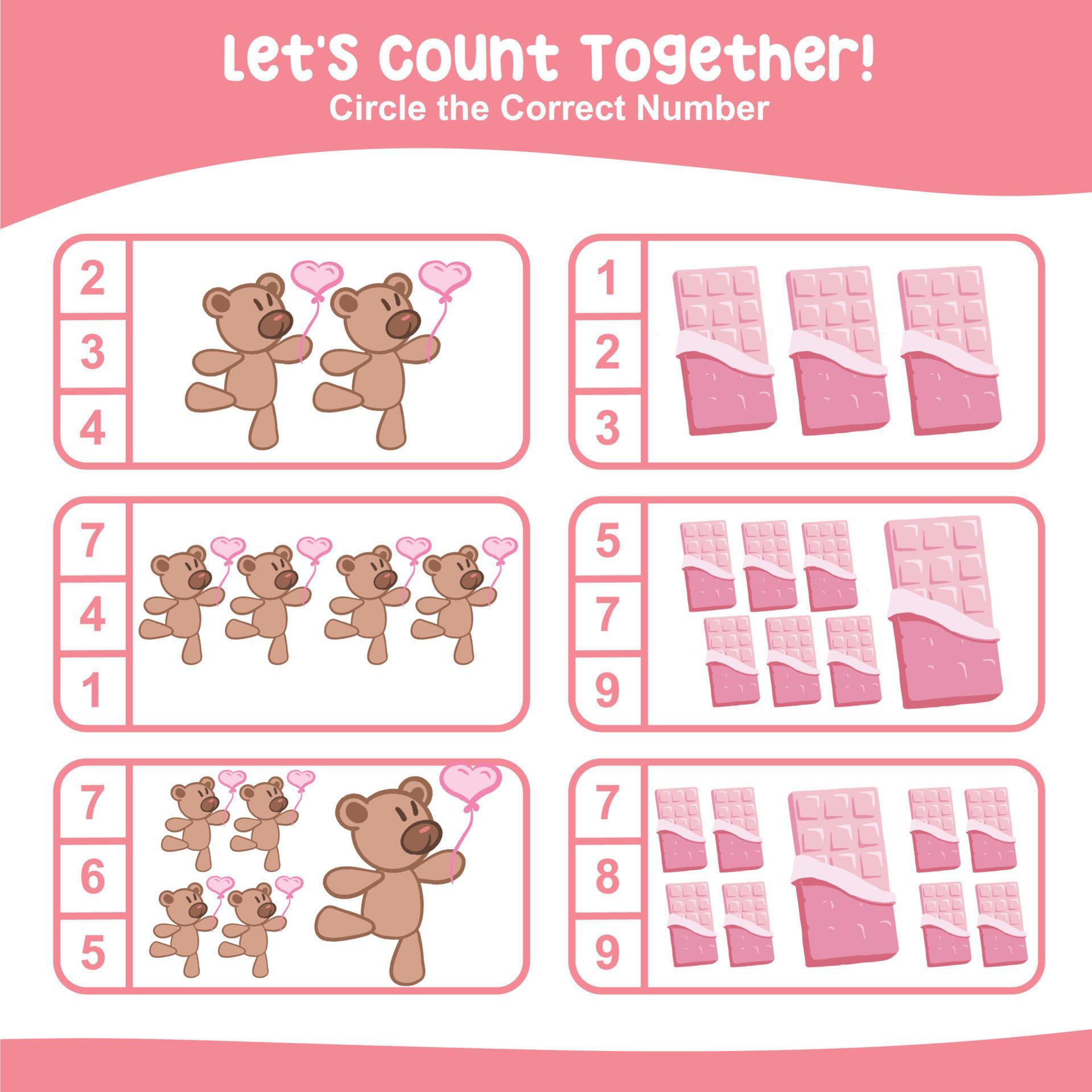 Lets count together worksheet. Educational printable math worksheet ...