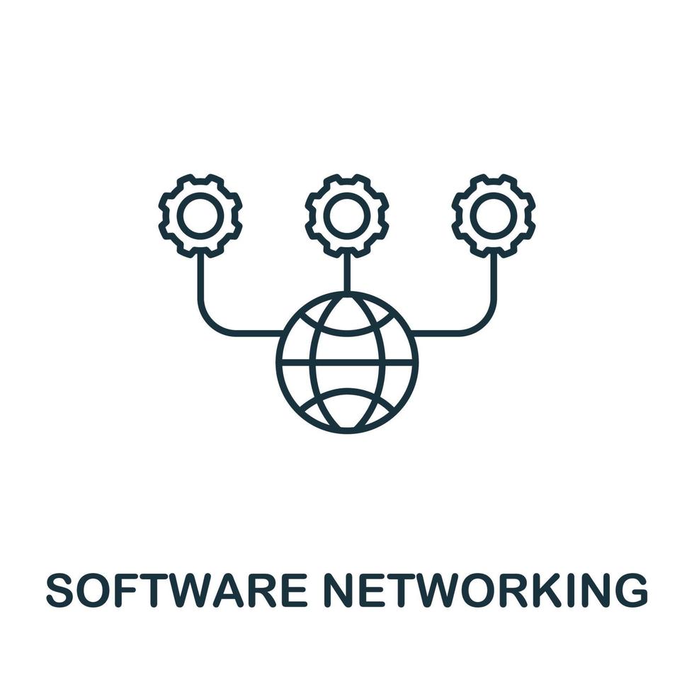 Software Networking Icon From Iot Collection Simple Line Software Networking Icon For Templates