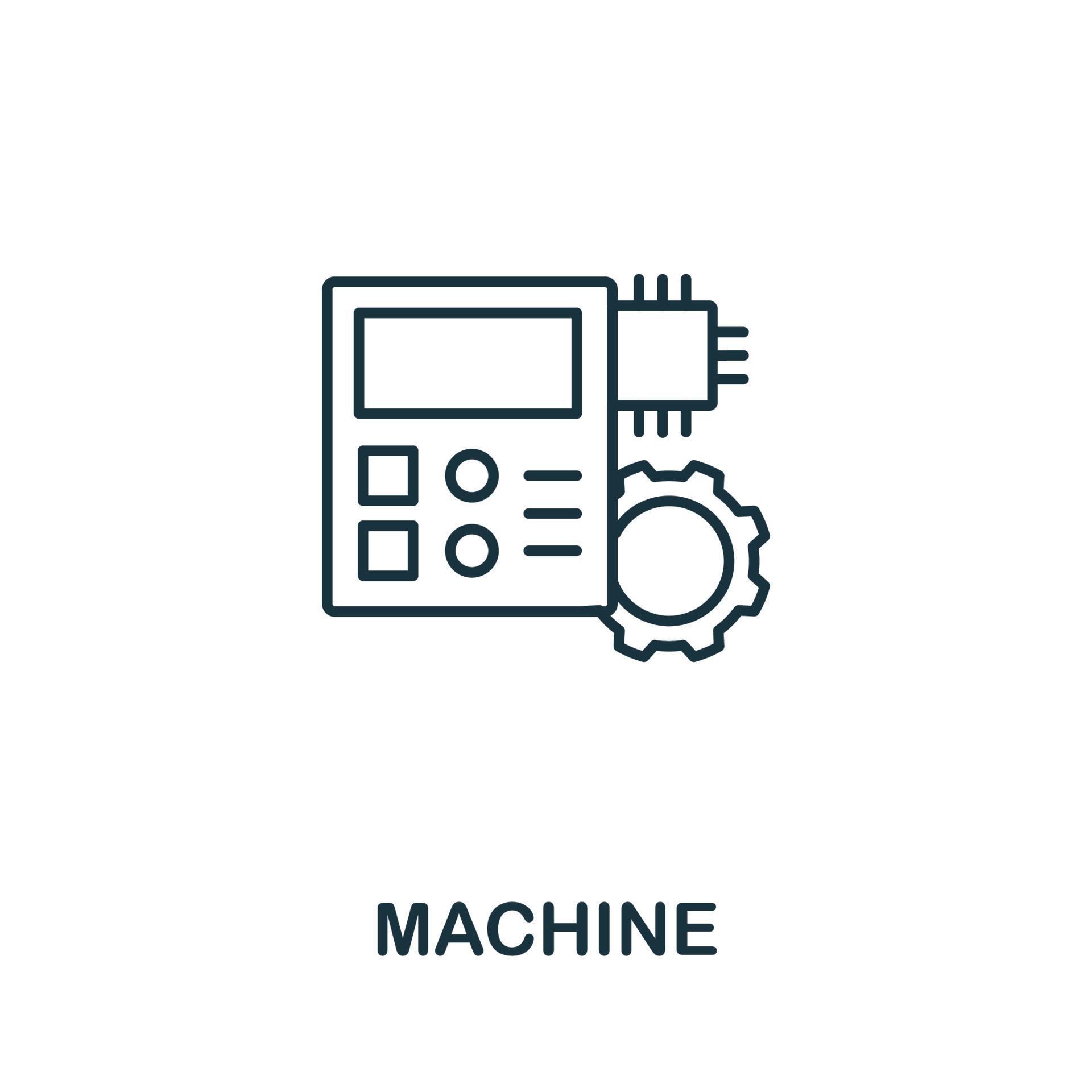 Machine icon from machine learning collection. Simple line Machine icon ...