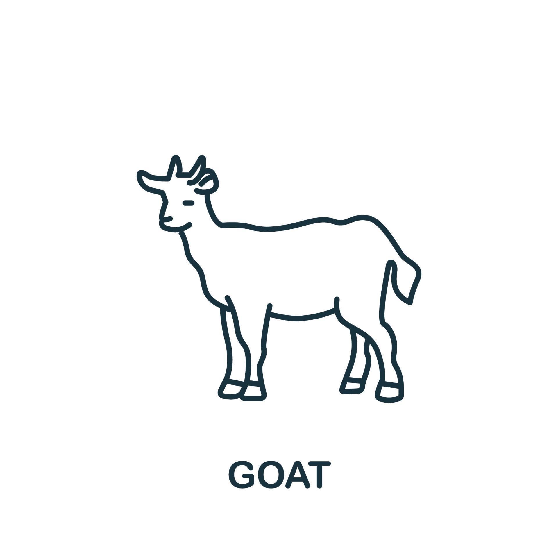 Goat icon from home animals collection. Simple line element Goat symbol ...