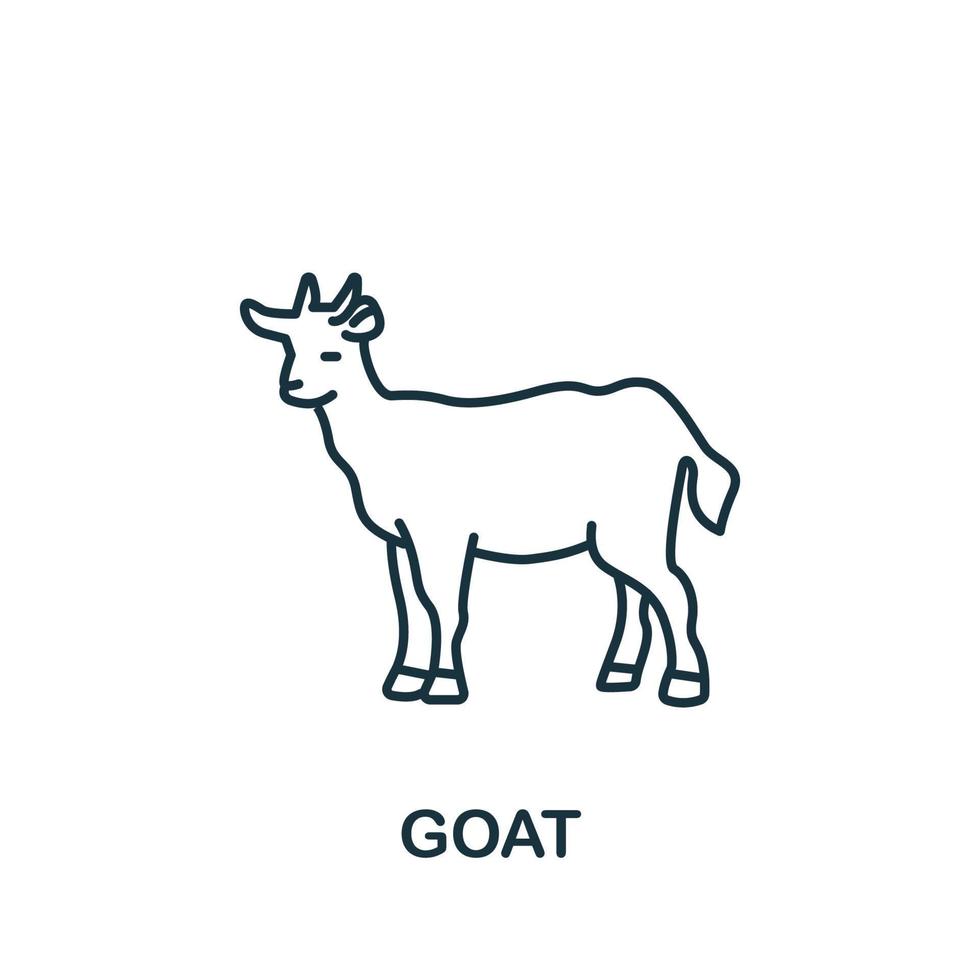 Goat icon from home animals collection. Simple line element Goat symbol ...