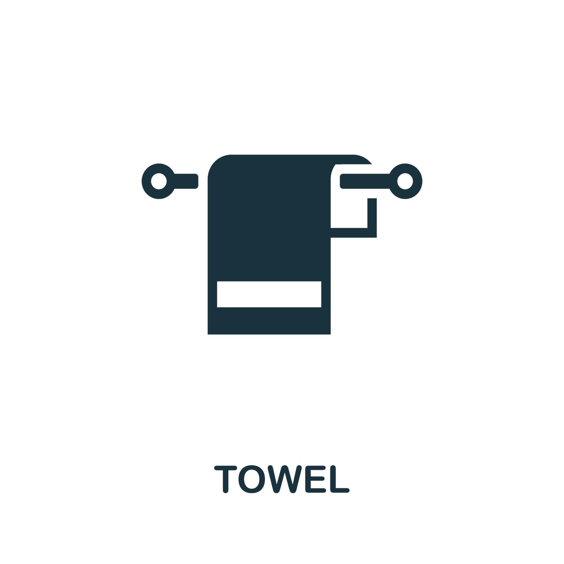 Towel Icon Monochrome Simple Element From Housekeeping Collection