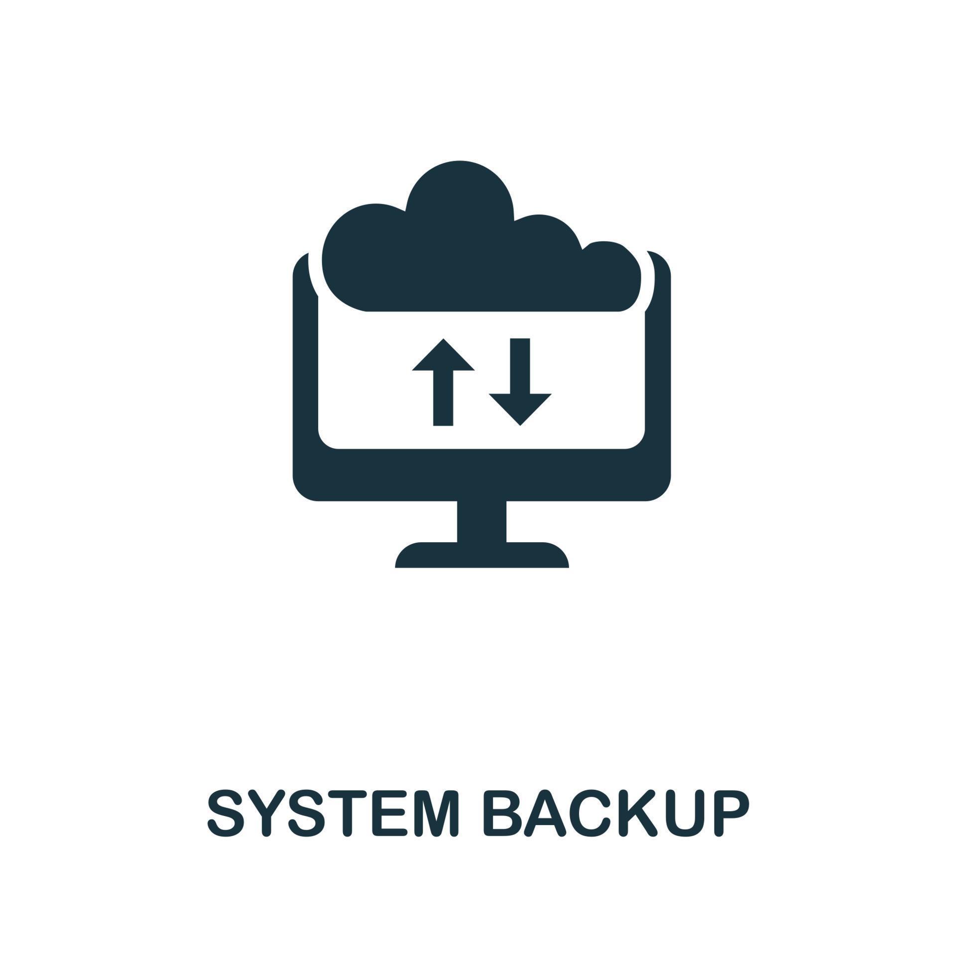 System Backup icon. Simple element from internet security collection ...
