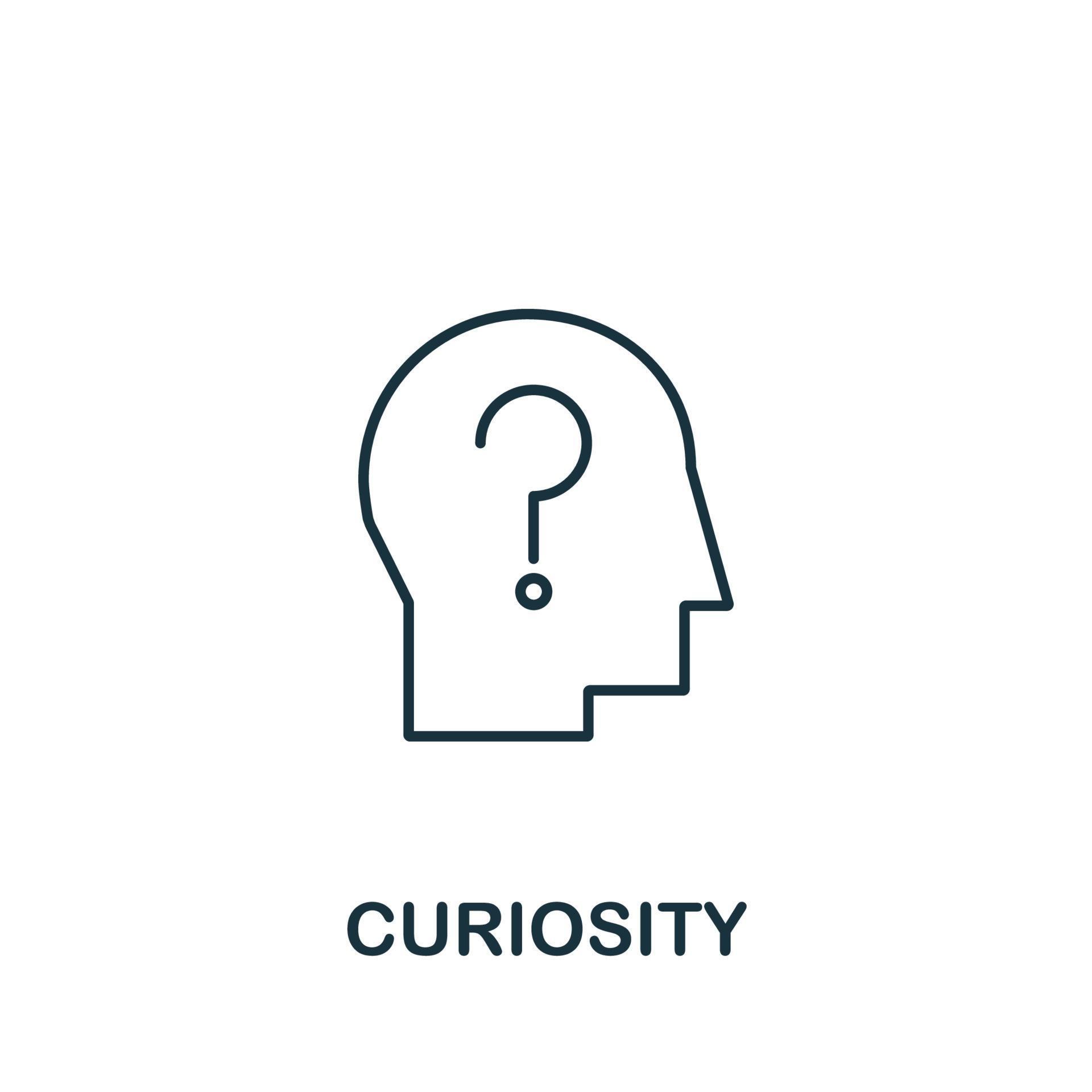 Curiosity icon from life skills collection. Simple line Curiosity icon ...