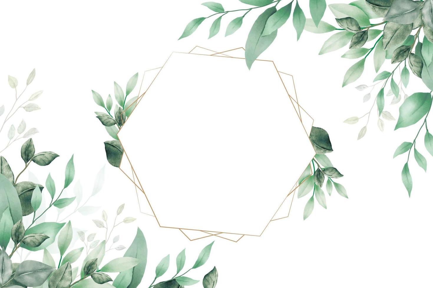 Beautiful Watercolor Floral Leaves Background 18752532 Vector Art At
