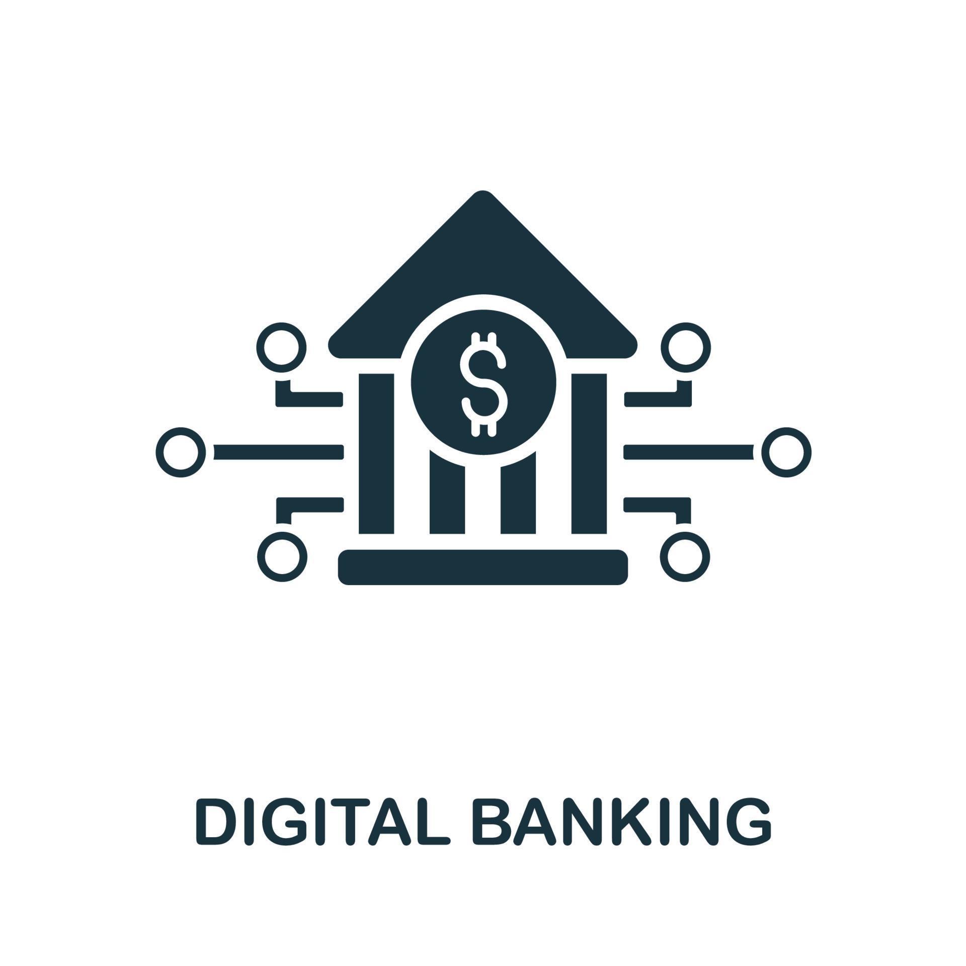 Digital Banking icon. Simple illustration from fintech industry collection. Creative Digital ...