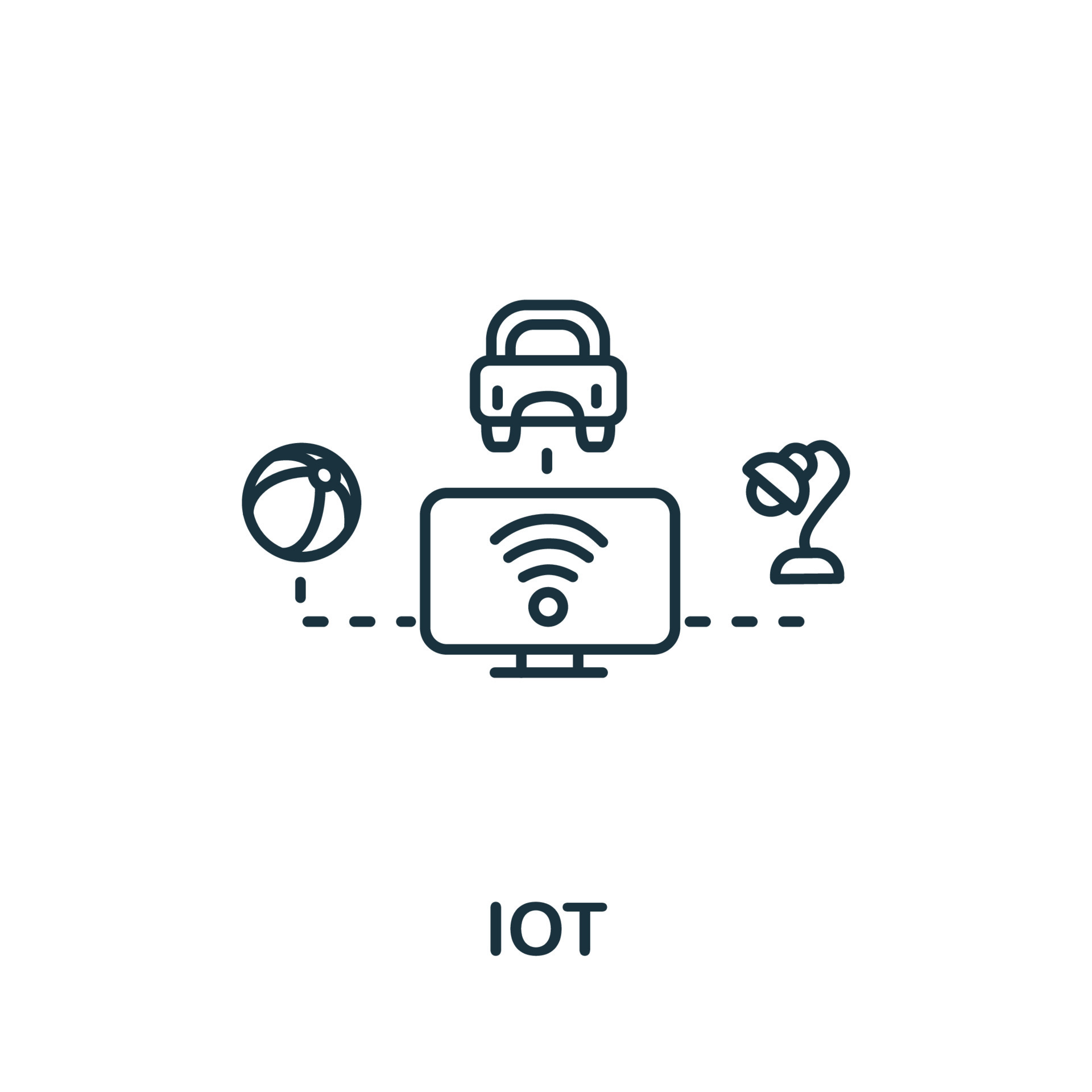 Iot icon from industry 4.0 collection. Simple line element Iot symbol ...