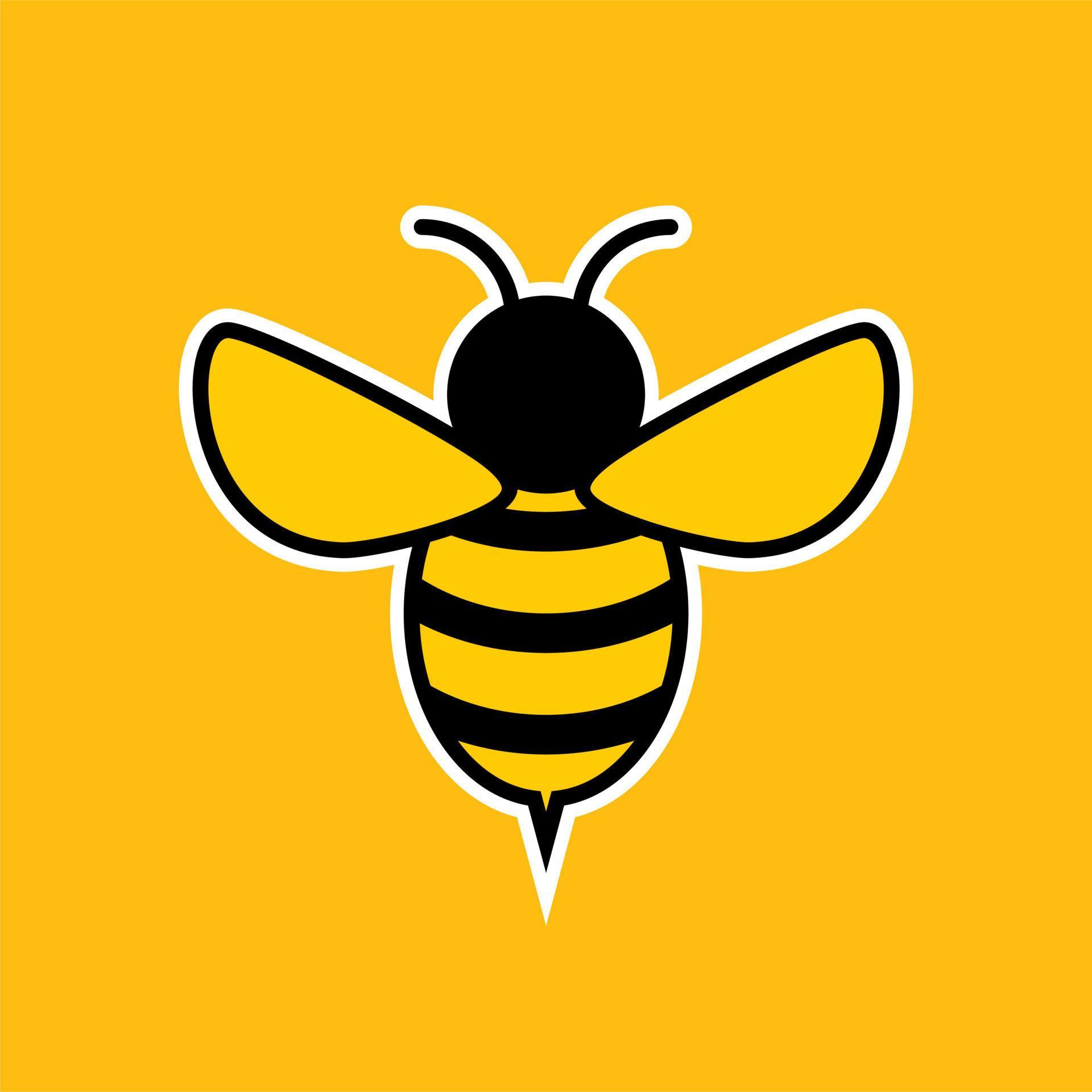 honey bee flat design vector illustration. bee icon. bumblebee logo 18752791 Vector Art at Vecteezy