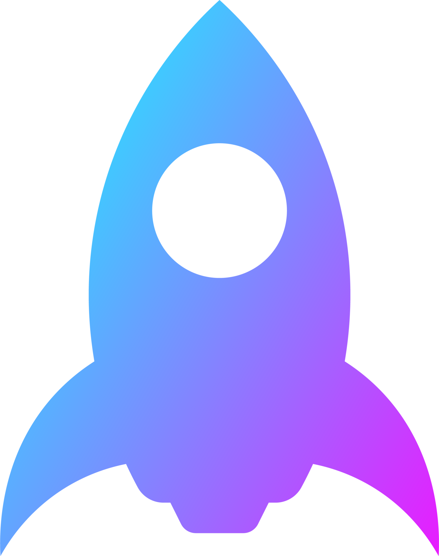 Blue Rocket Icon
