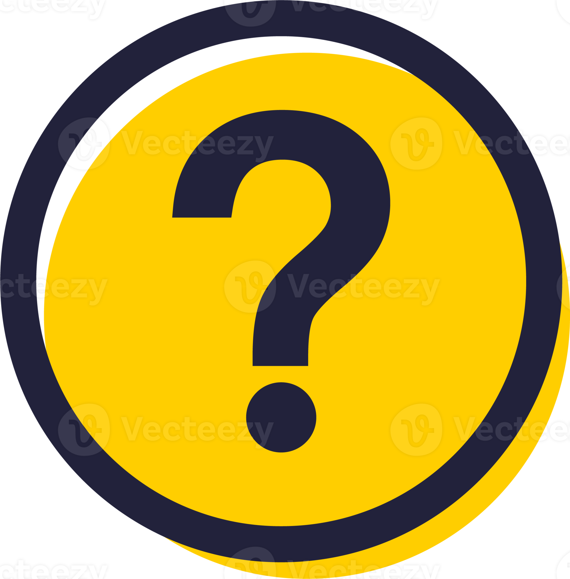 Question mark in yellow color. Quiz signs illustration. 18754480 PNG