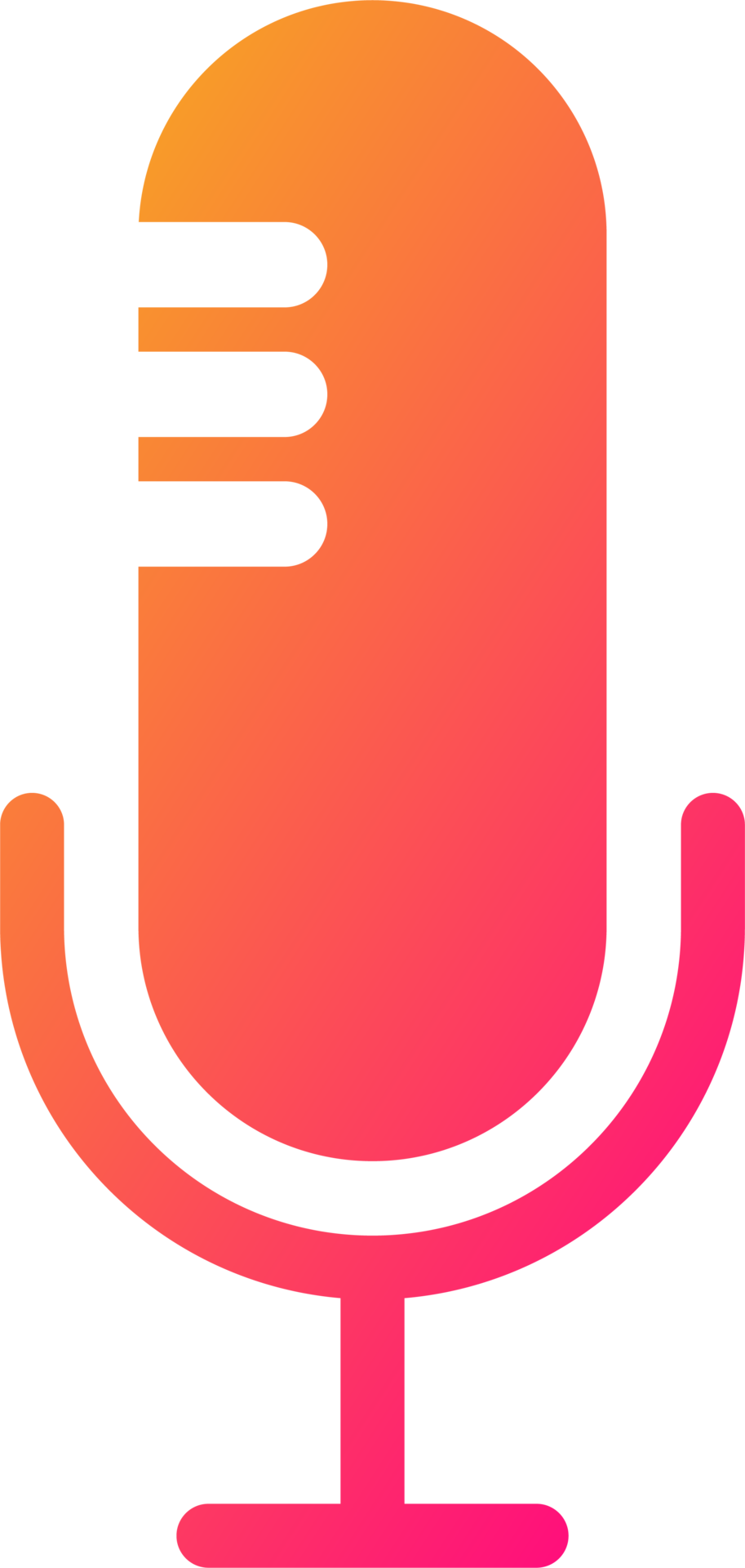 Microphone icon in gradient colors. Podcast signs illustration. 18754489 PNG