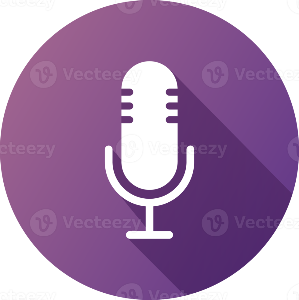 Microphone icon in flat design style. Podcast signs illustration ...