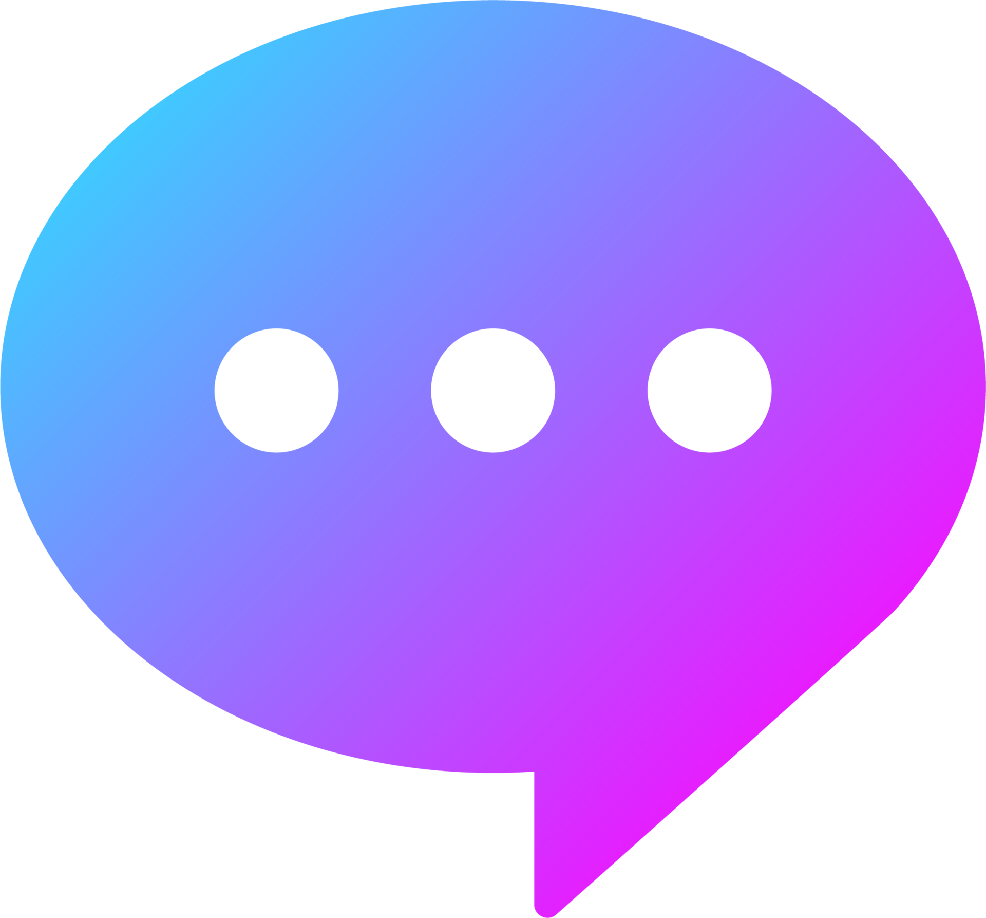 Chat icon in gradient colors. Messaging signs illustration. 18754513 PNG