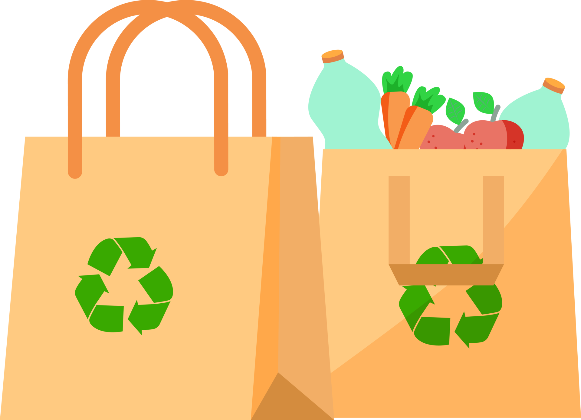 Free Recycler Les Sacs Vides Et Le Symbole De Recyclage Vert 18754582
