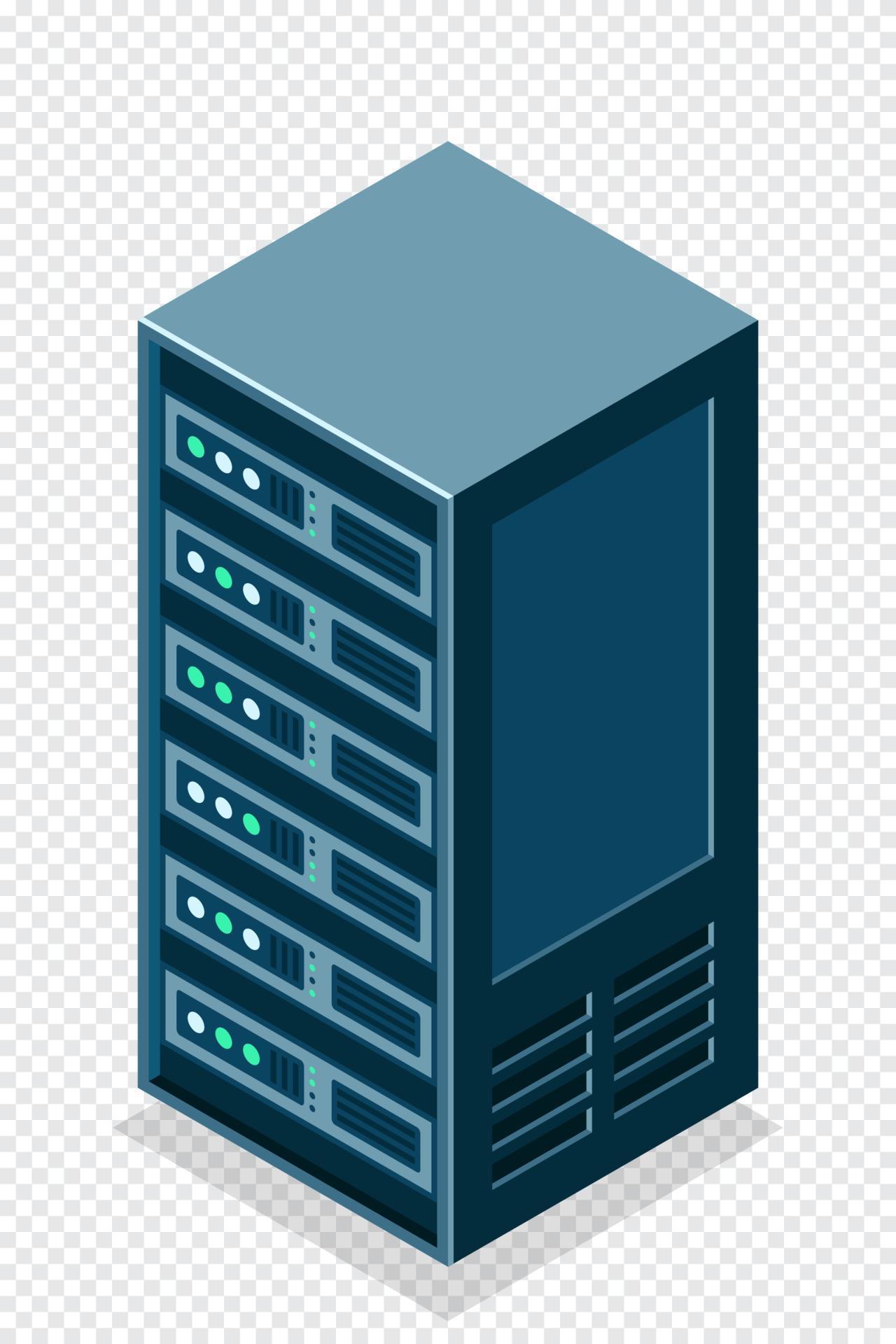 Isometric server equipment isolated background. Flat isometric 3d illustration cloud server ...