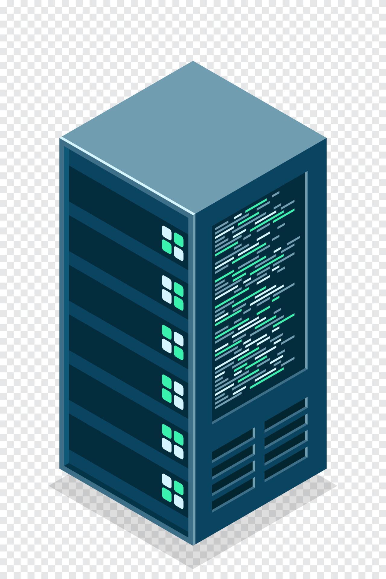Isometric server equipment isolated background. Flat isometric 3d illustration cloud server ...