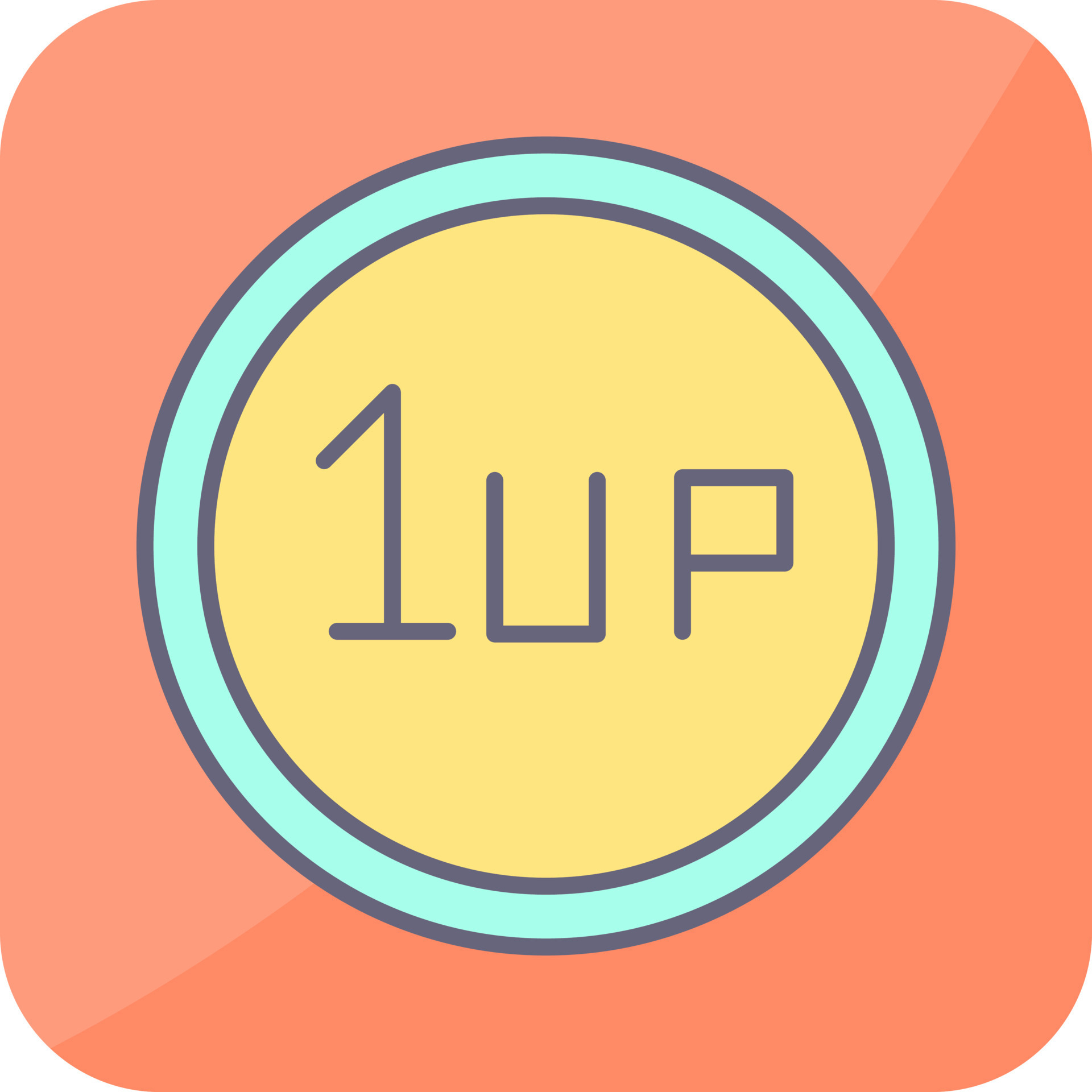 Unique 1UP Vector Icon 18755720 Vector Art at Vecteezy