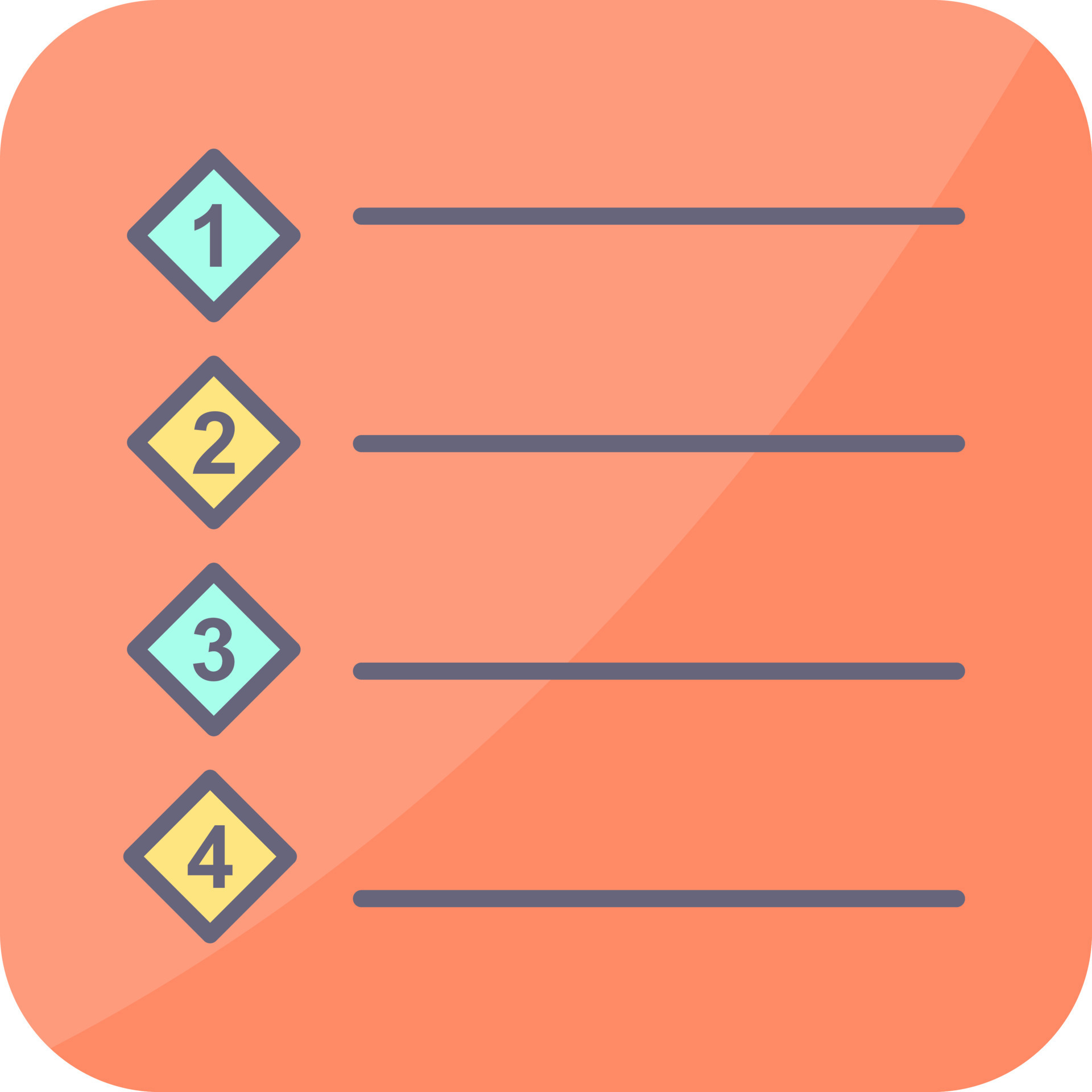 Unique Numbered list Vector Icon 18756222 Vector Art at Vecteezy