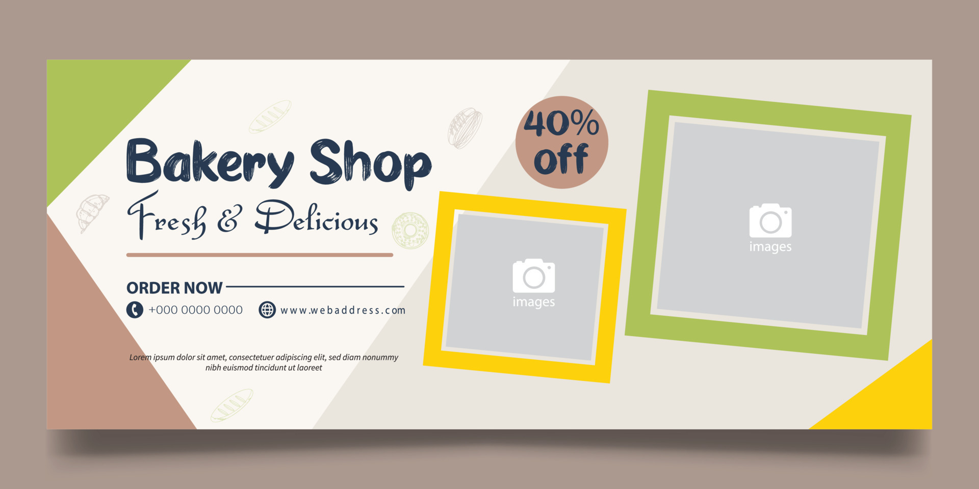 Bakery shop web banner 18756886 Vector Art at Vecteezy Bakery shop web banner 18756886 Vector Art at Vecteezy