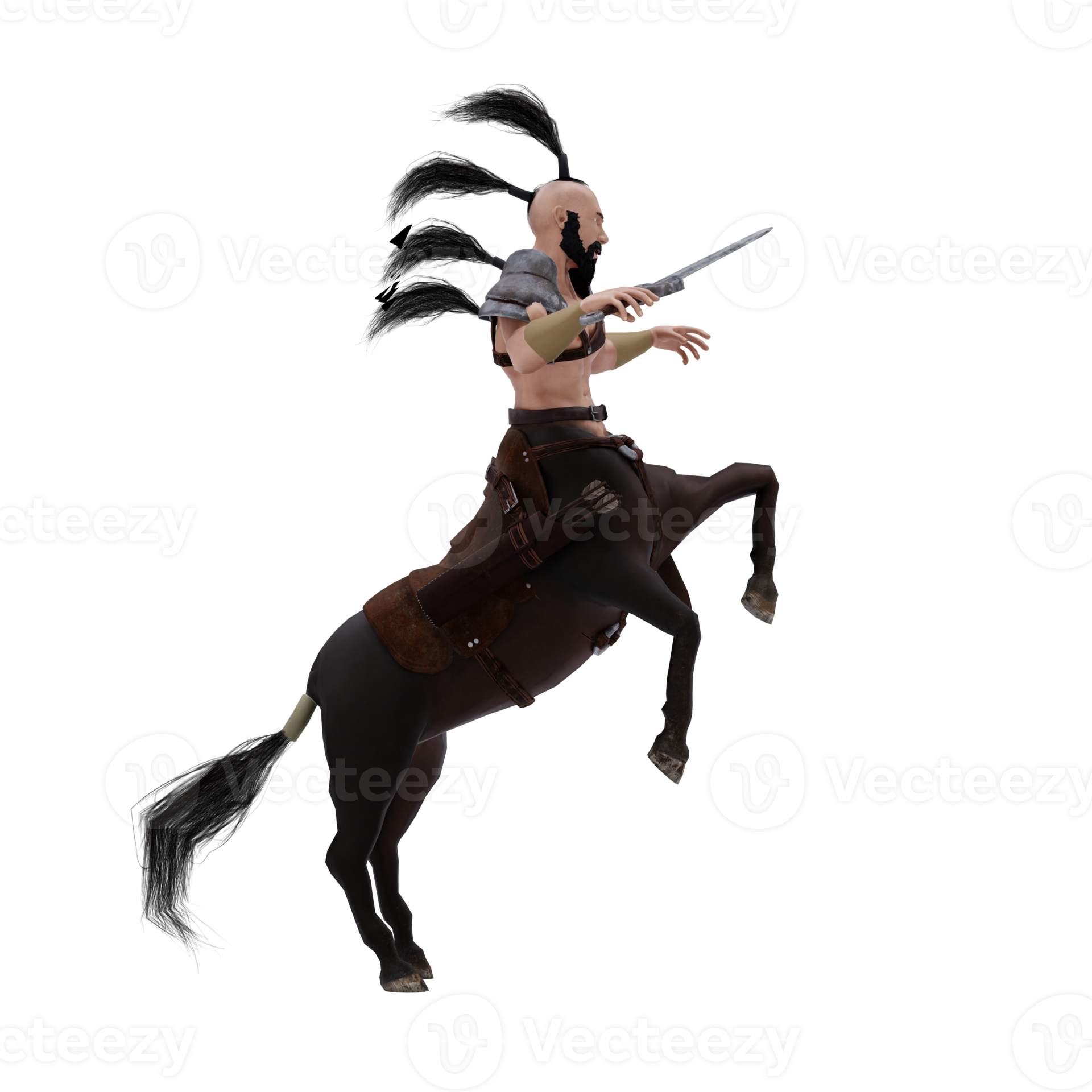 Centaur greek mythology creature half man half horse isolated model 18759142 PNG