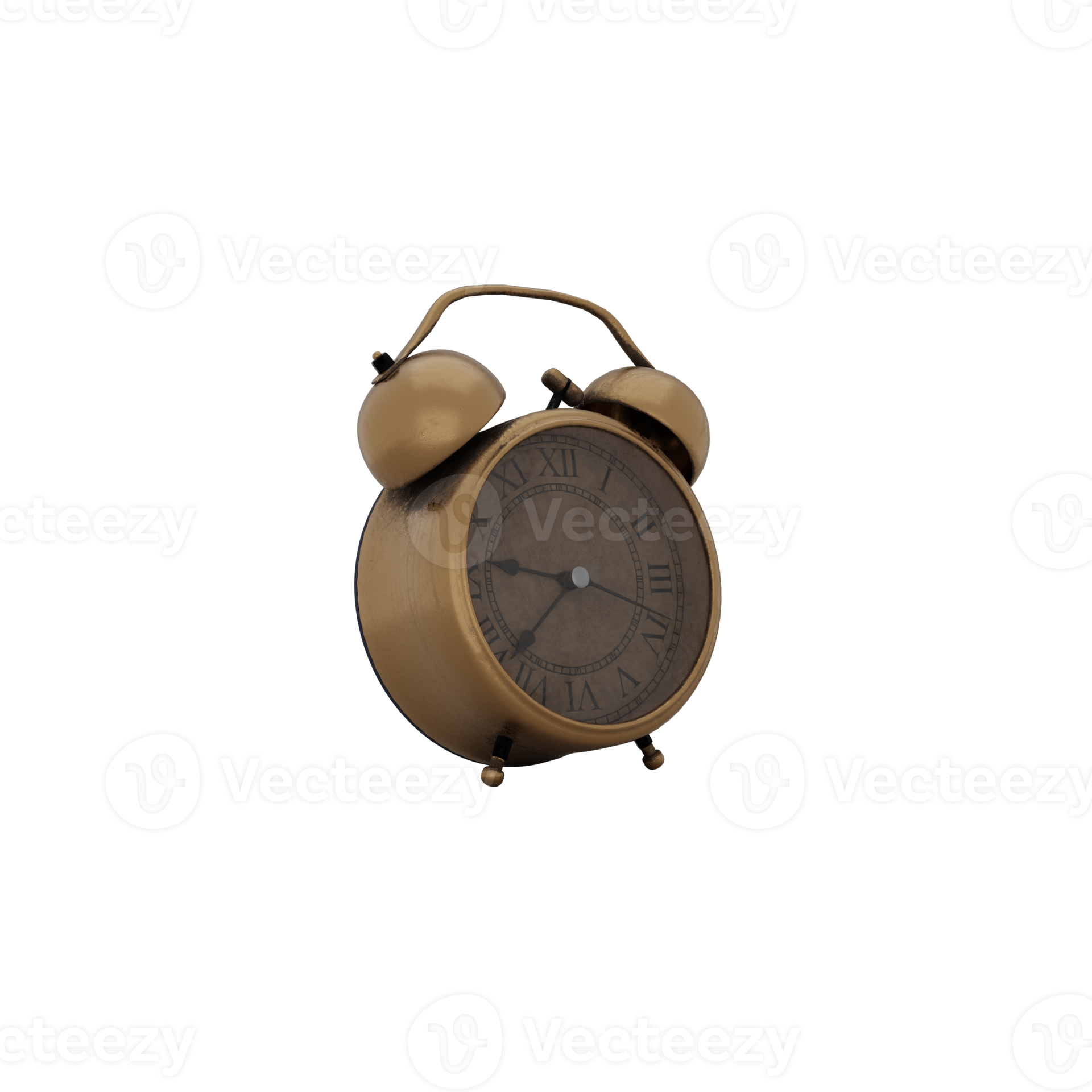 3d Vintage Alarm Clock Isolated 18759250 Png