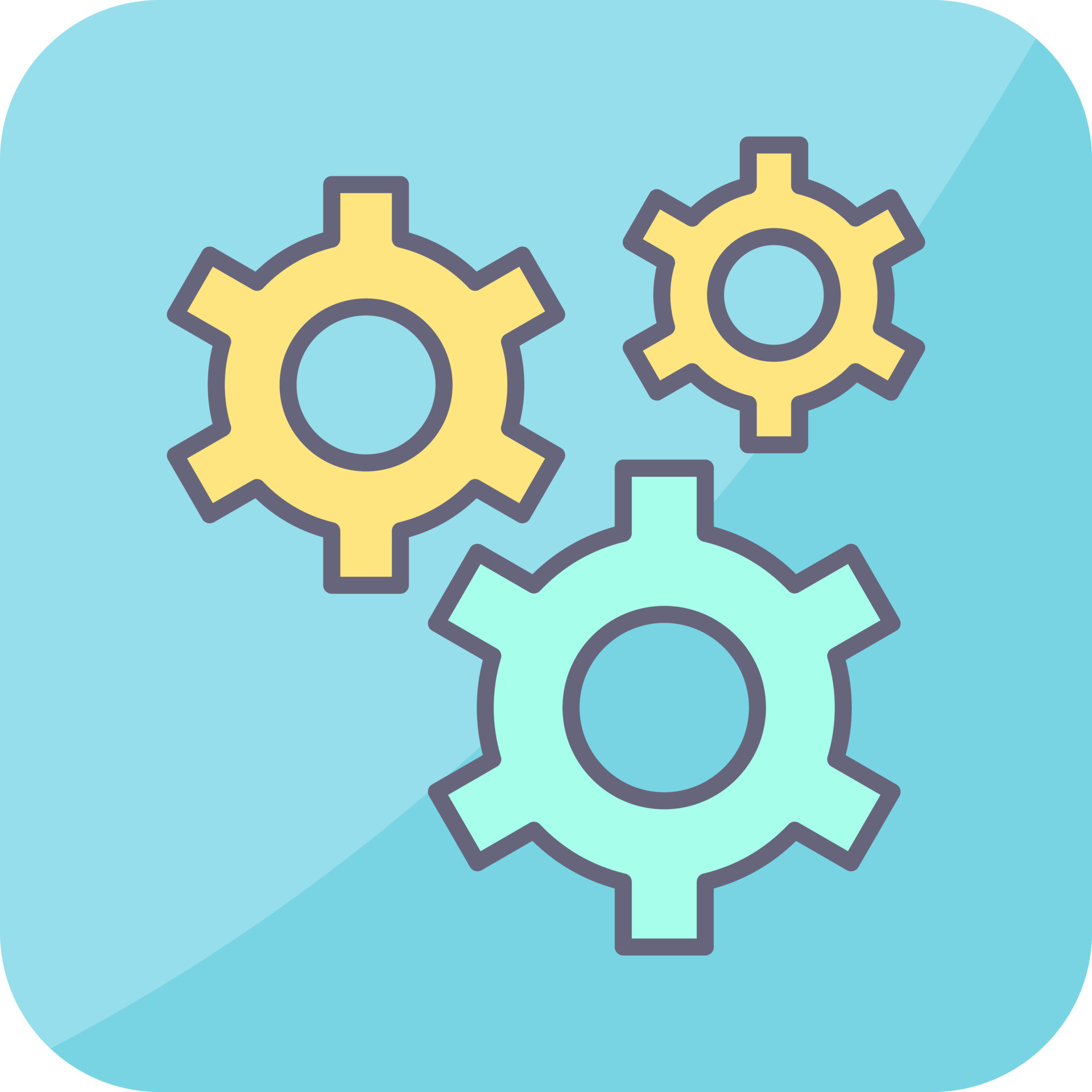 Gears Vector Icon 18759864 Vector Art at Vecteezy