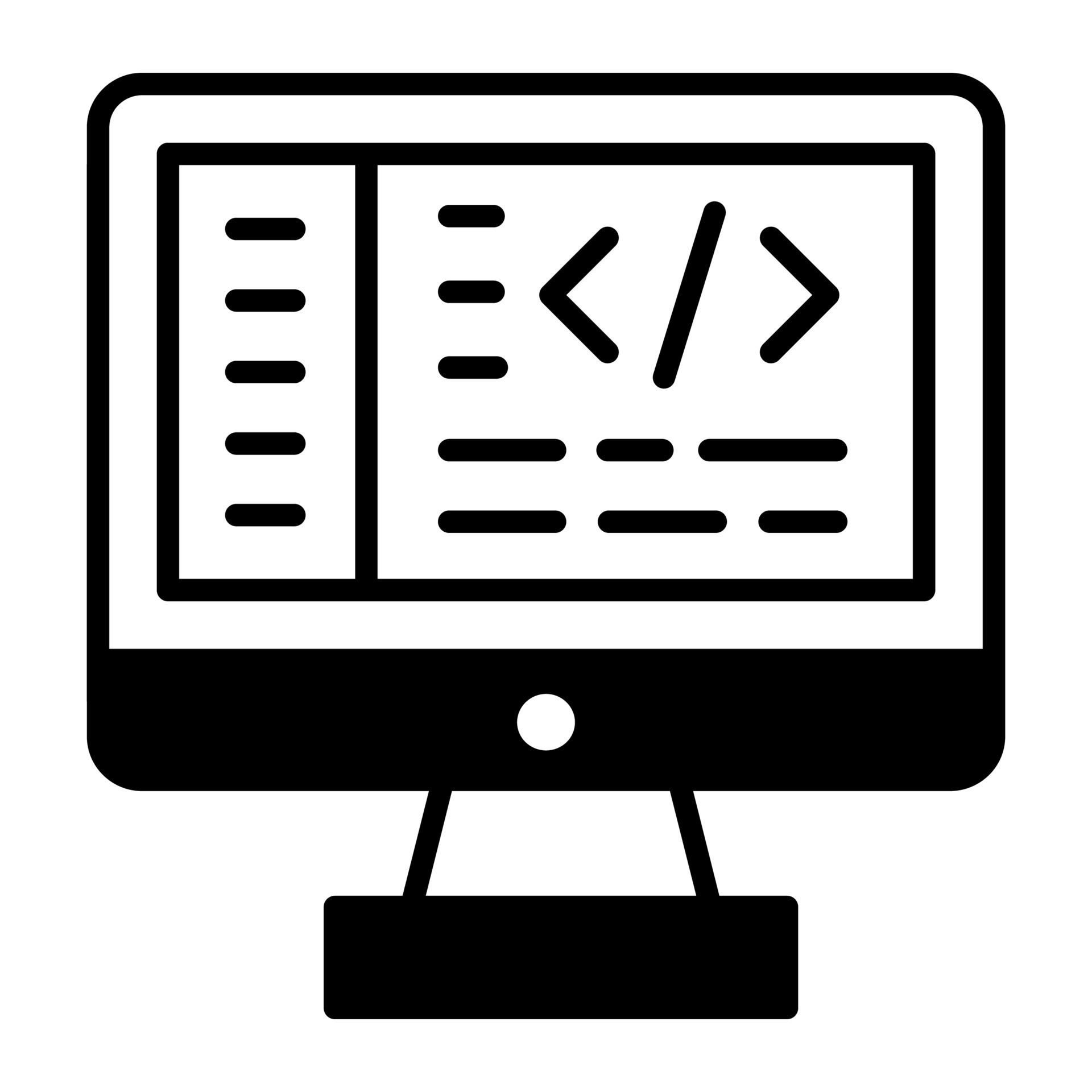 Coding vector icon isolated on white background 18763535 Vector Art at Vecteezy