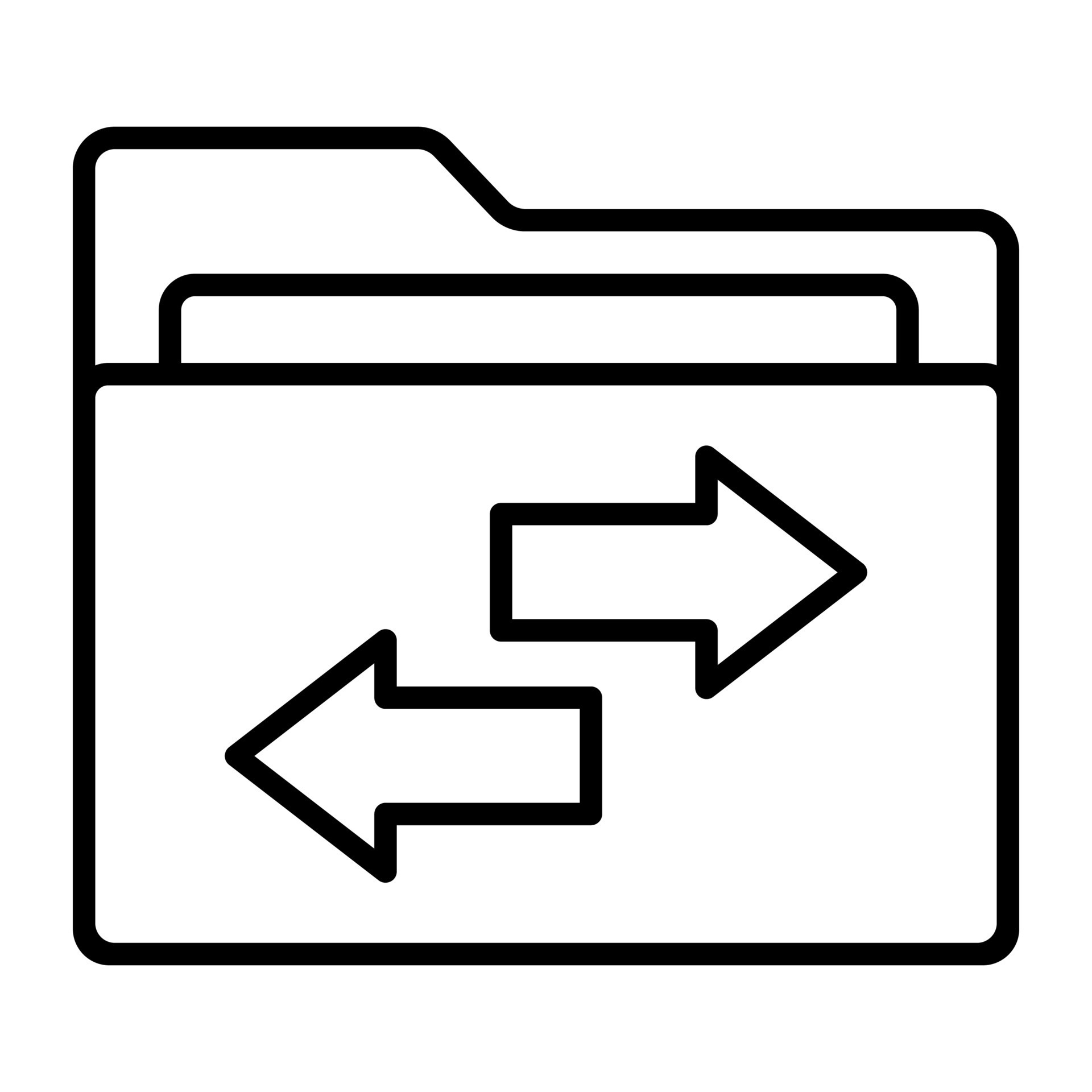 Two way arrows on folder concept of file transfer 18763618 Vector Art at Vecteezy