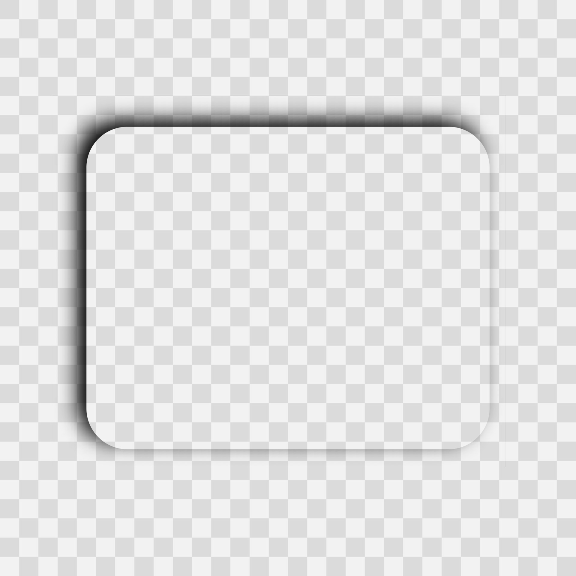 Dark realistic shadow. Rounded rectangle shadow isolated. Vector illustration. 18764098 Vector ...