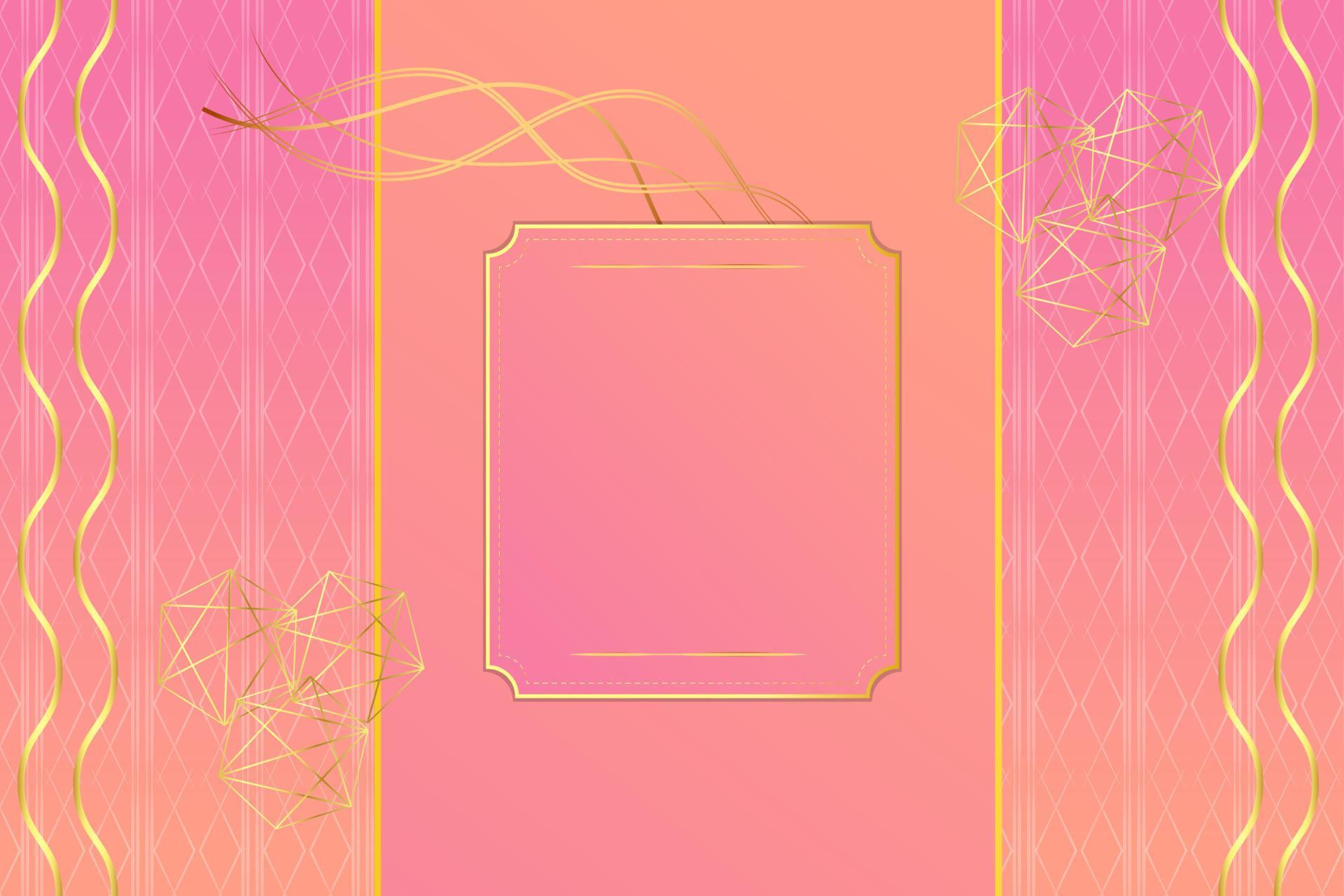 modern luxury abstract background with golden line elements pink gold ...