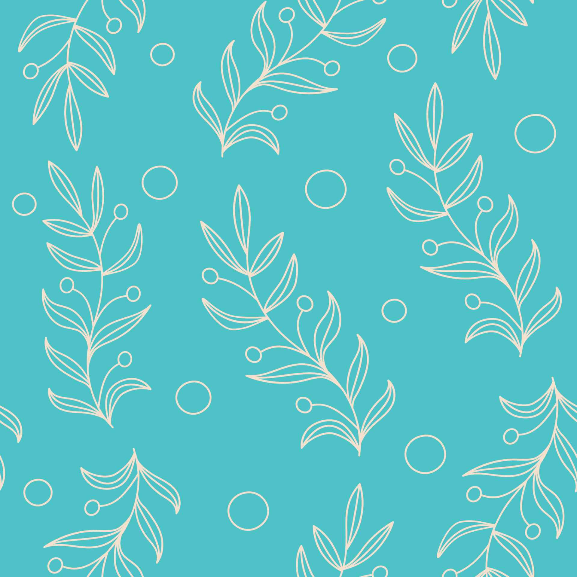 Seamless decorative template texture with green leaves and beige ... Seamless decorative template texture with green leaves and beige ...