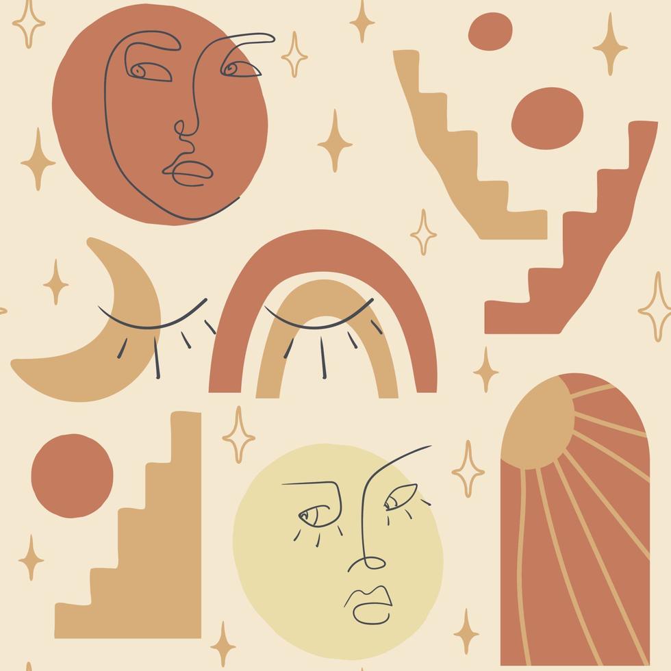 Set of hand drawn various shapes and doodle objects pattern. Abstract ...