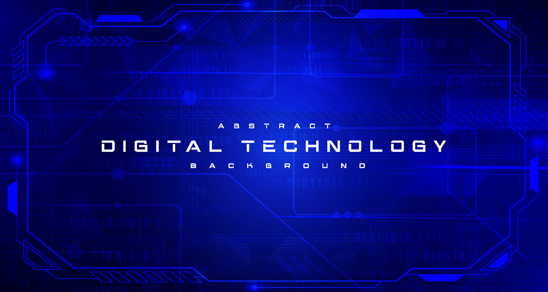 Digital Technology Banner Blue Green Background Concept Cyber Technology Light Effect Abstract